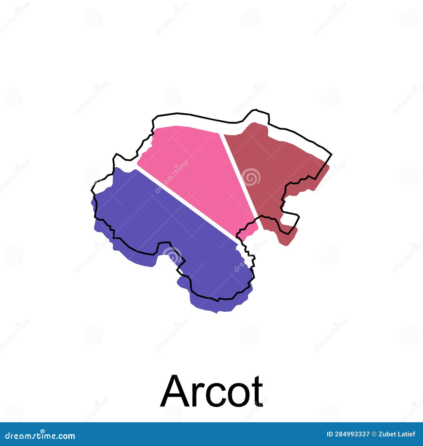 Map of Arcot City.vector Map of the India Country Stock Vector ...