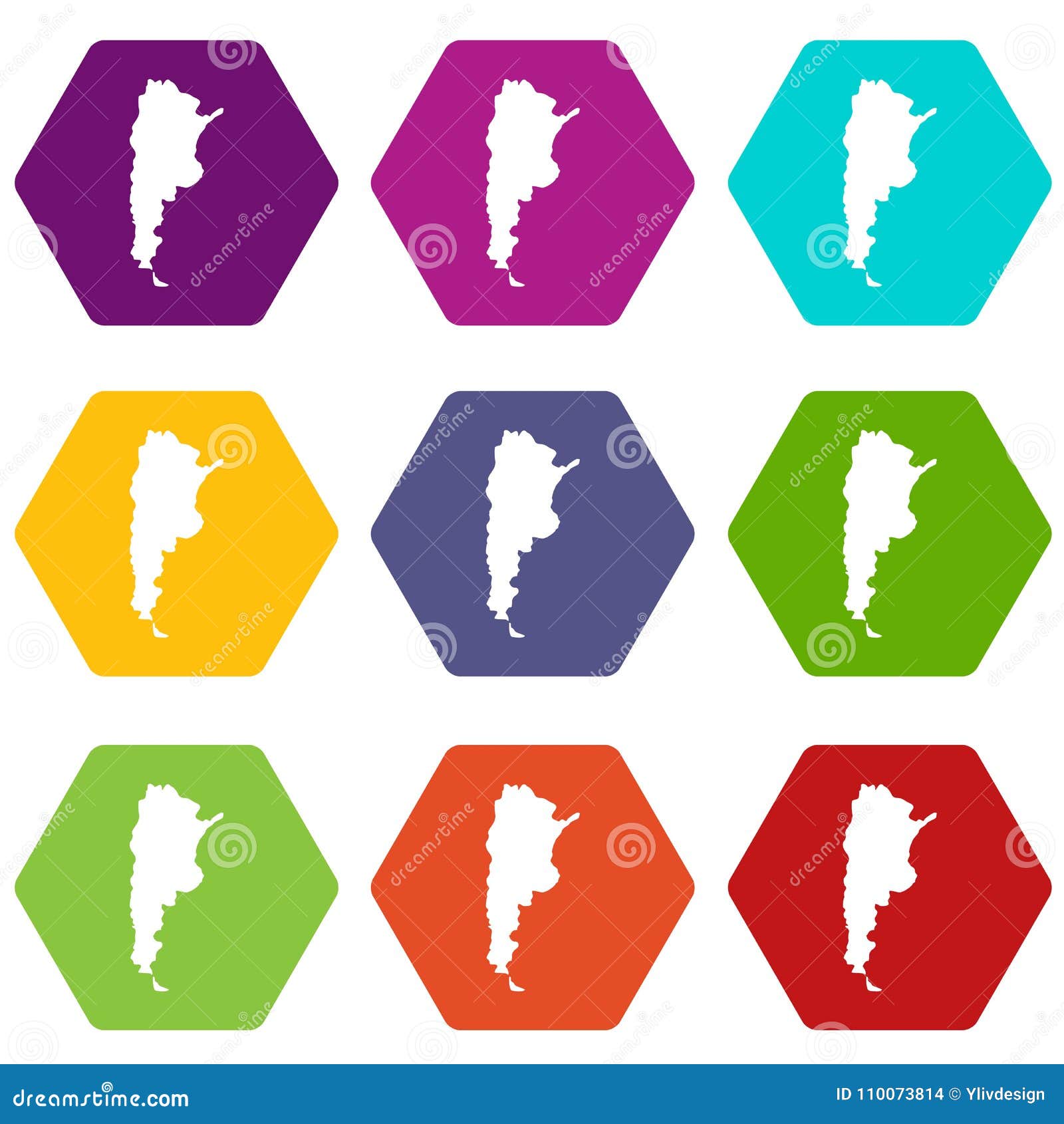 Map of Argentina Icon Set Color Hexahedron Stock Vector - Illustration ... Map of Argentina Icon Set Color Hexahedron Stock Vector - Illustration ...