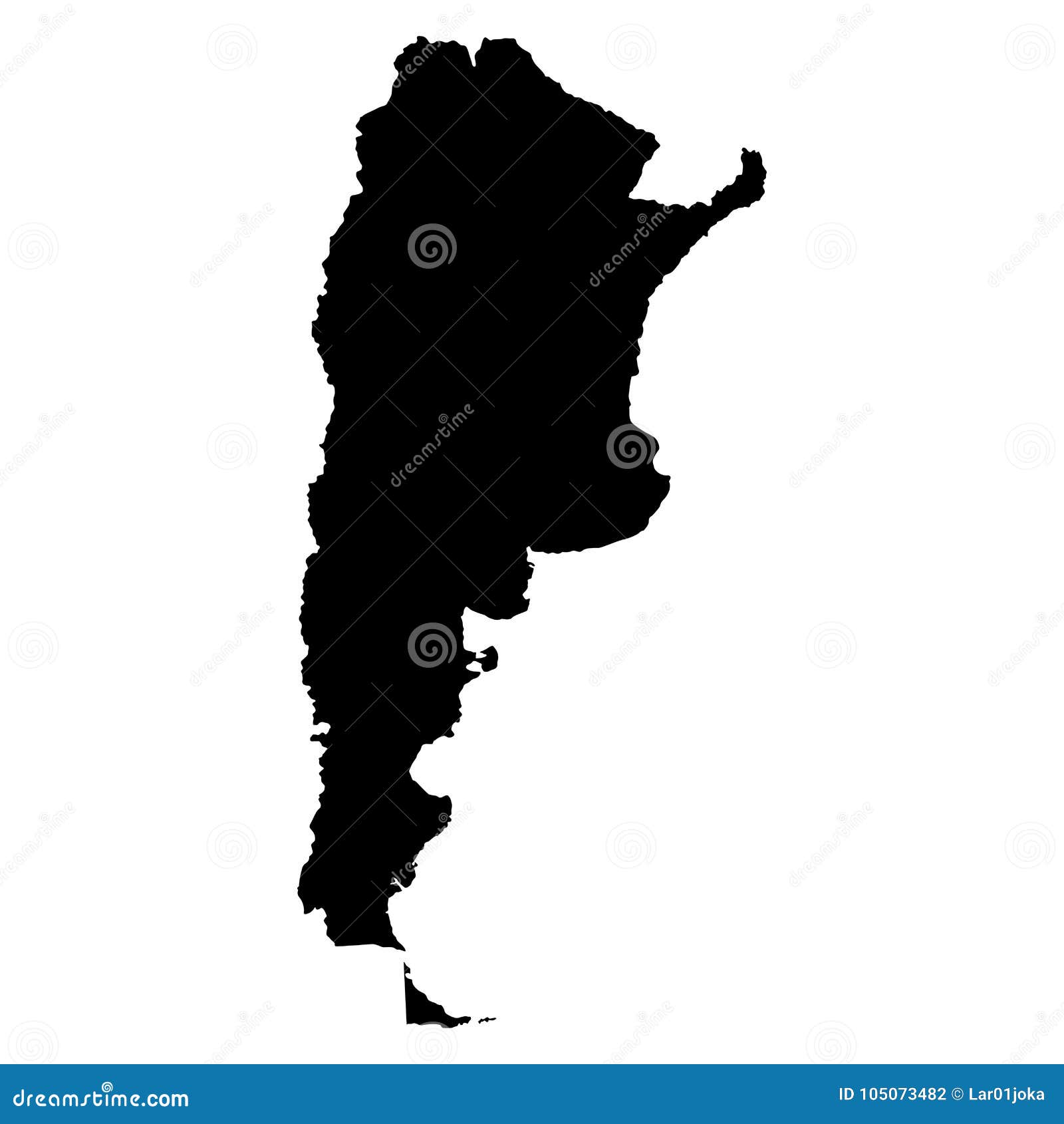 Map of Argentina stock vector. Illustration of clipart - 105073482
