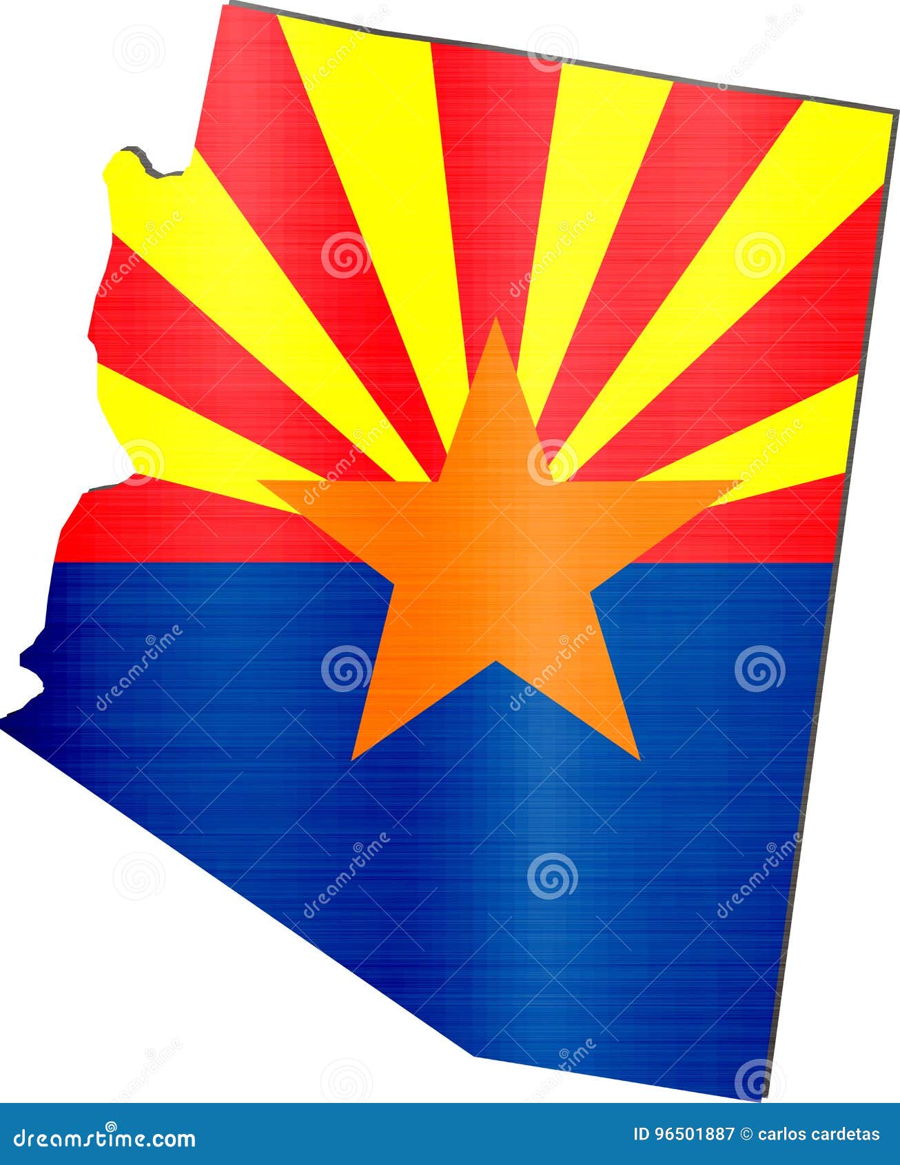 Map Arizona Flag Illustration Stock Illustration - Illustration of ...