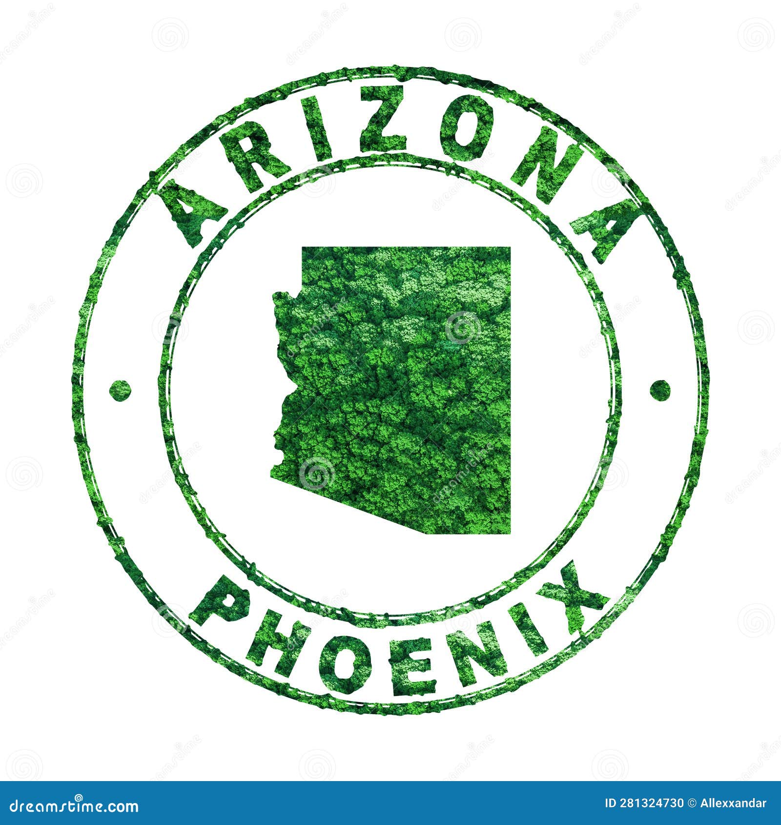 Map of Arizona, Postal Stamp, Sustainable Development, CO2 Emission ...