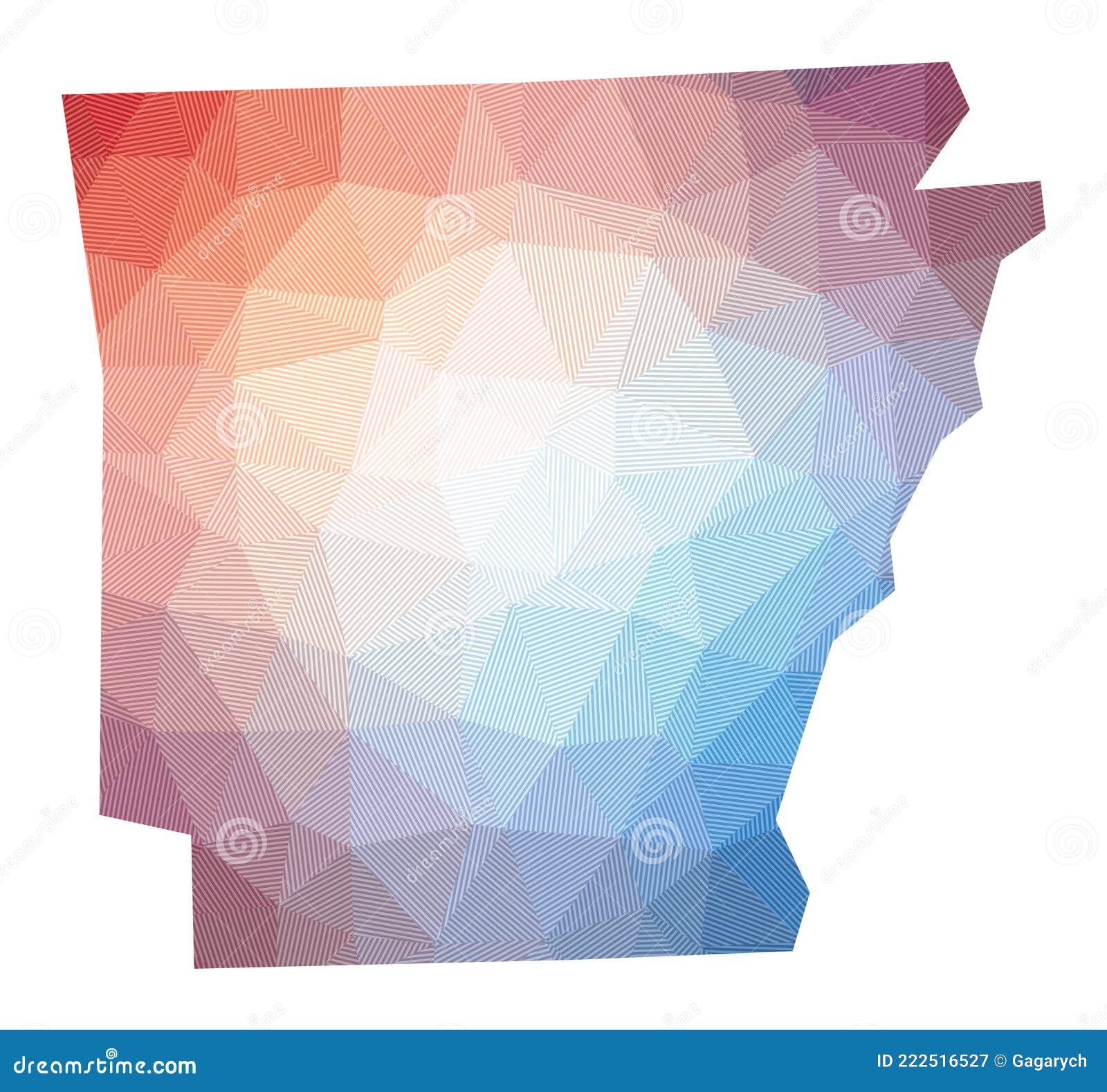 Map of Arkansas. stock vector. Illustration of outline - 222516527
