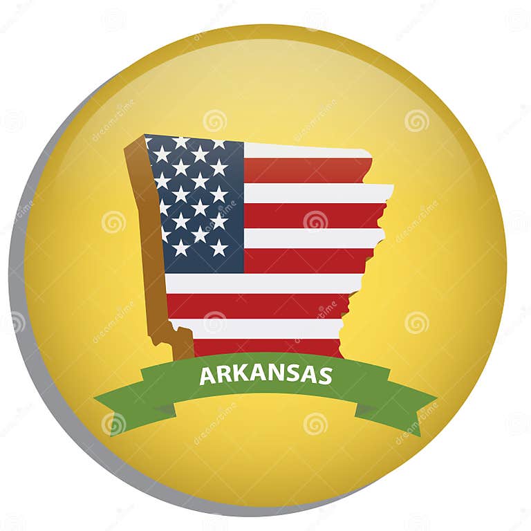 Map of Arkansas State. Vector Illustration Decorative Design Stock ...