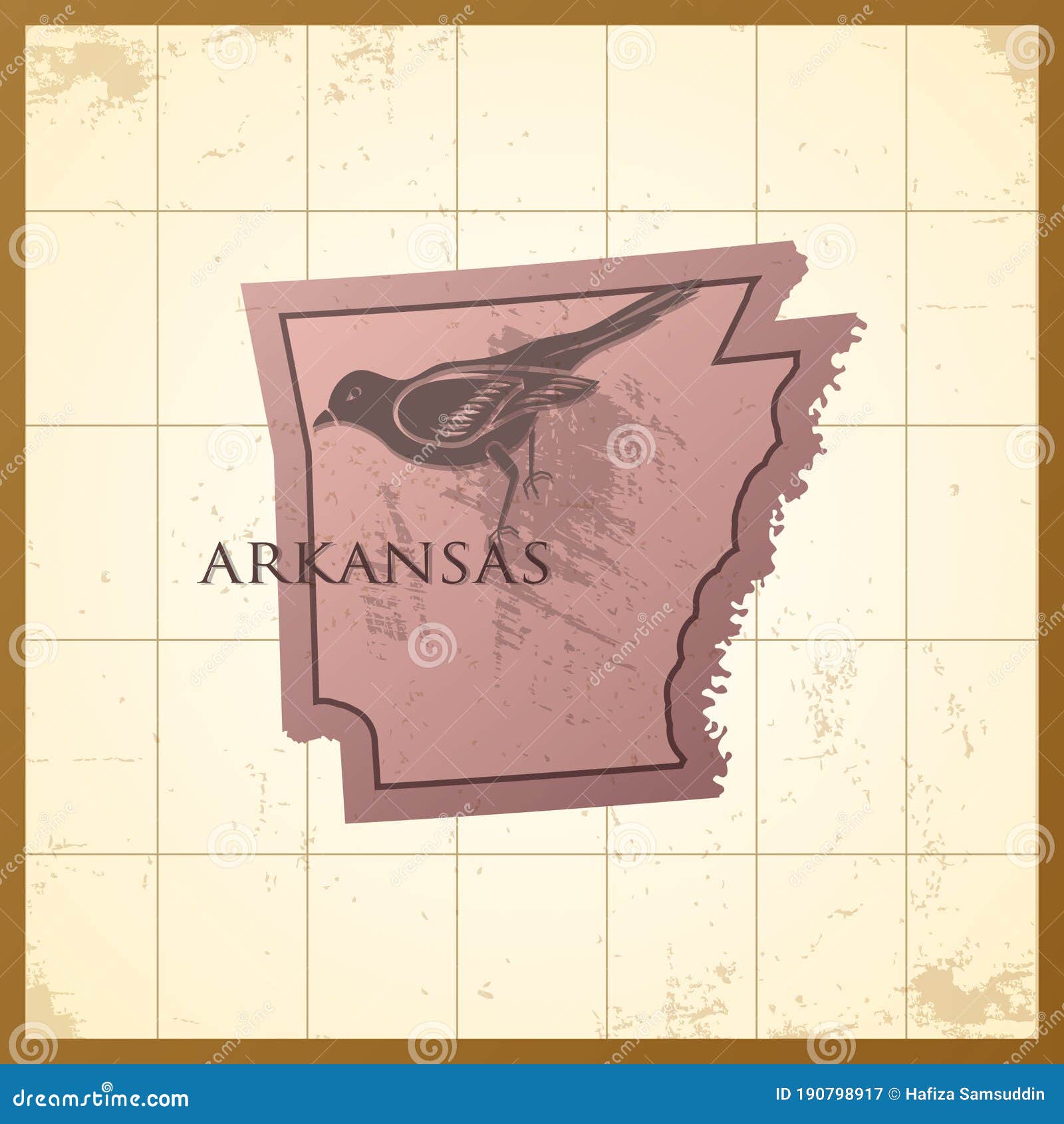 Map of Arkansas State. Vector Illustration Decorative Design Stock ...