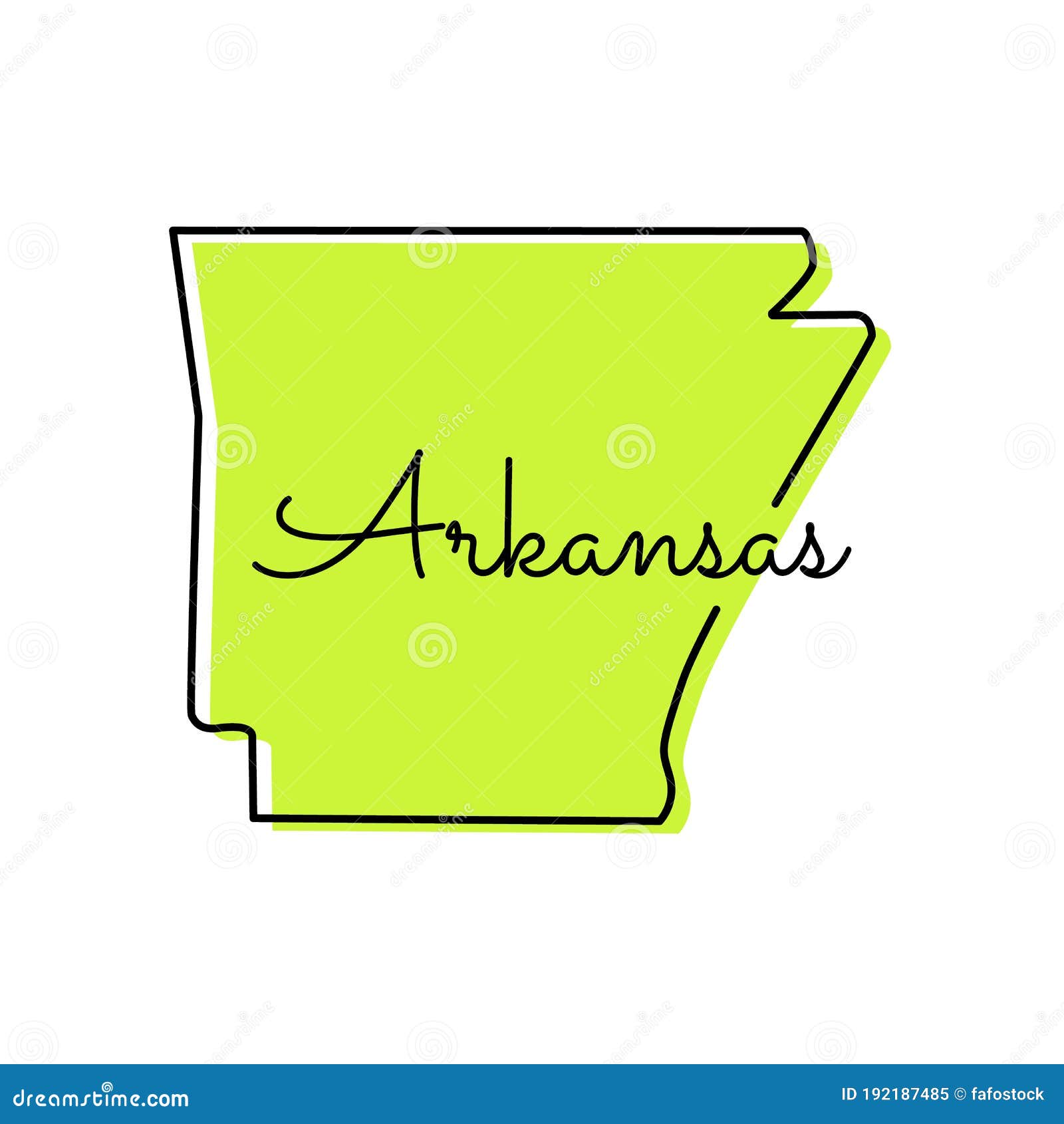 Arkansas Vector Map Silhouette. High Detailed Illustration. United ...