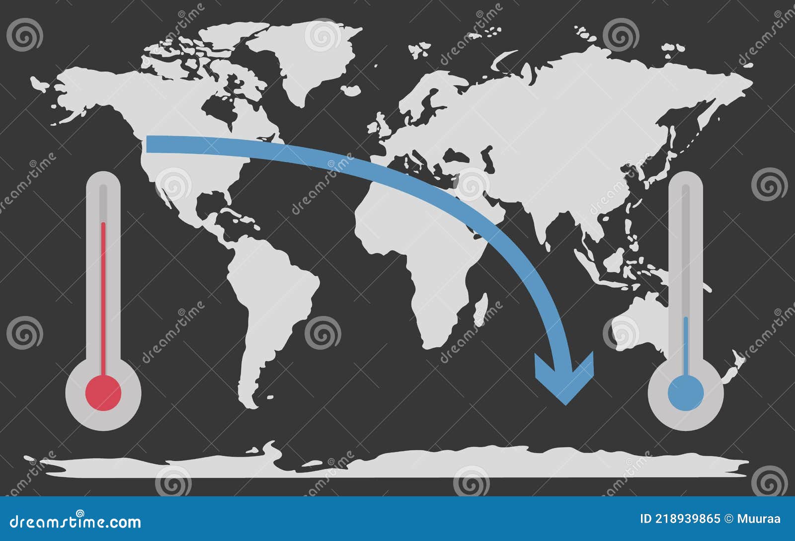 Map with Arrow Showing Falling Statistics Numbers Stock Vector ...