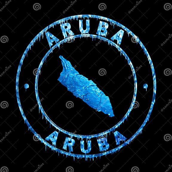 Map of Aruba Water concept stock illustration. Illustration of clean ...