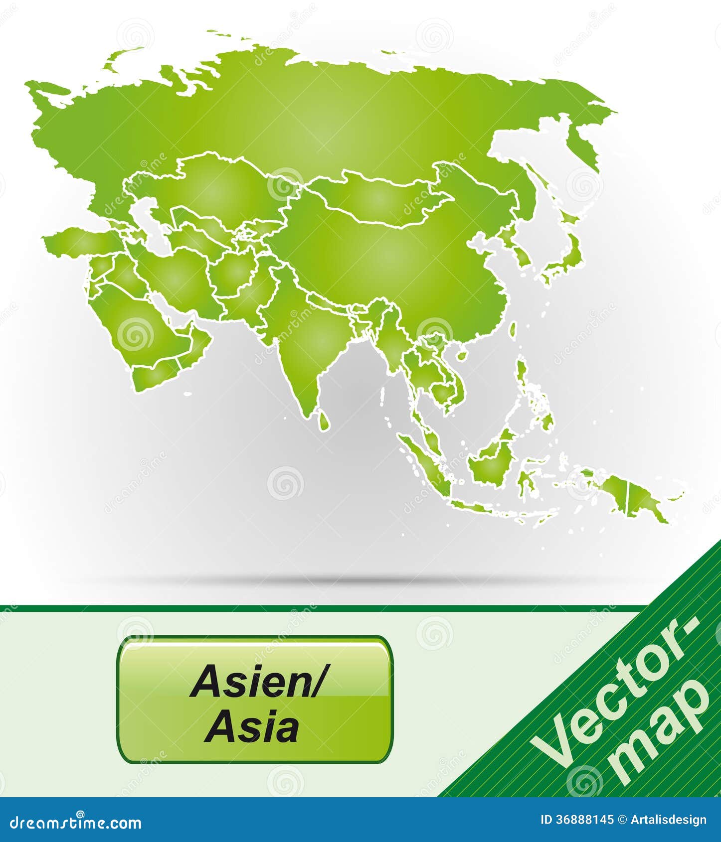 Map of Asia stock vector. Illustration of design, bandar - 36888145