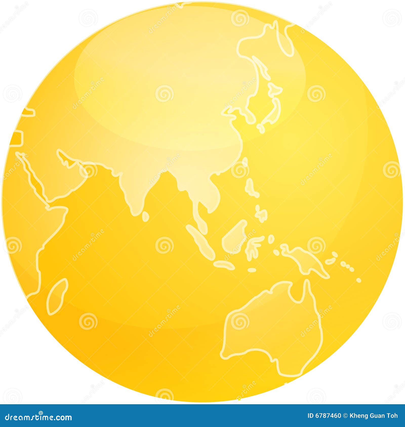 Map of Asia sphere stock vector. Illustration of smooth - 6787460