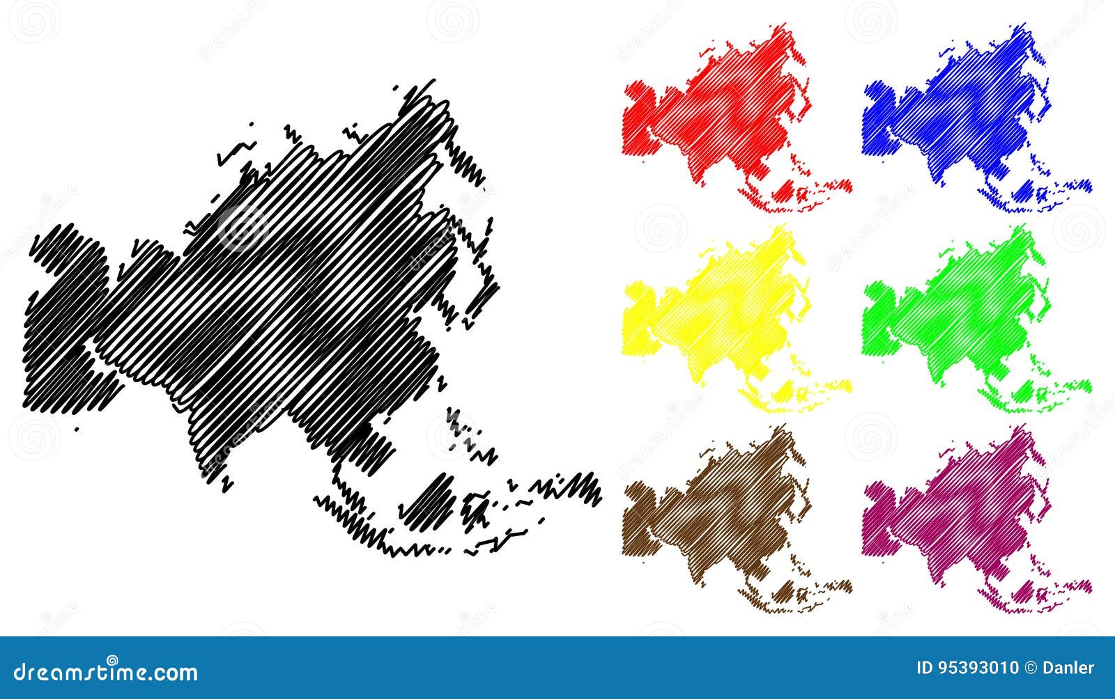 Map of Asia Vector Illustration, Stock Vector - Illustration of logo ...