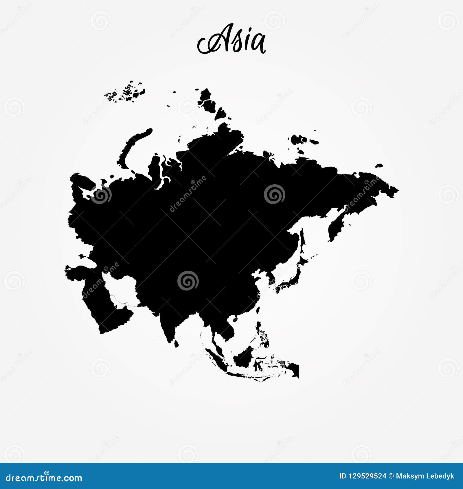 Map of Asia. Vector Illustration. World Map Stock Illustration ...