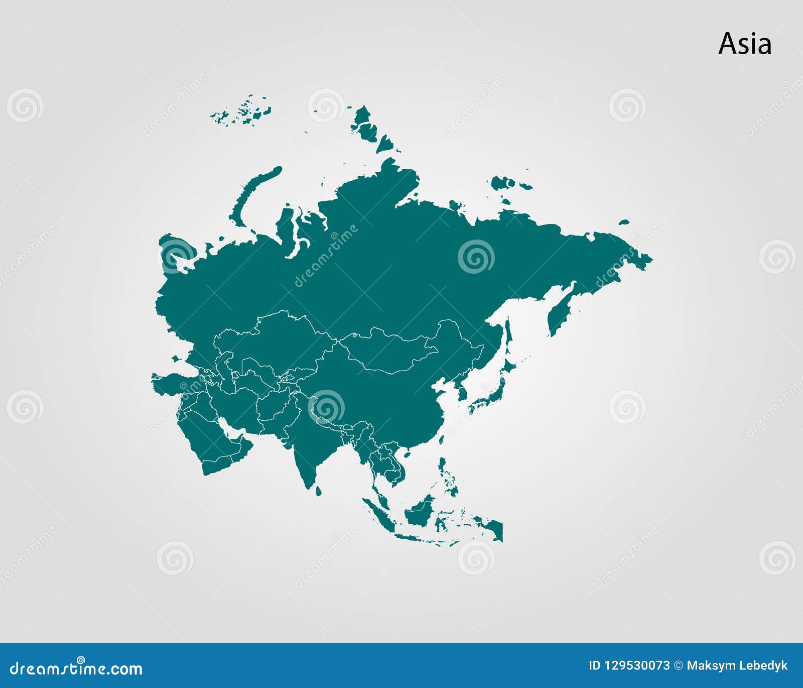 Map of Asia. Vector Illustration. World Map Stock Illustration ...