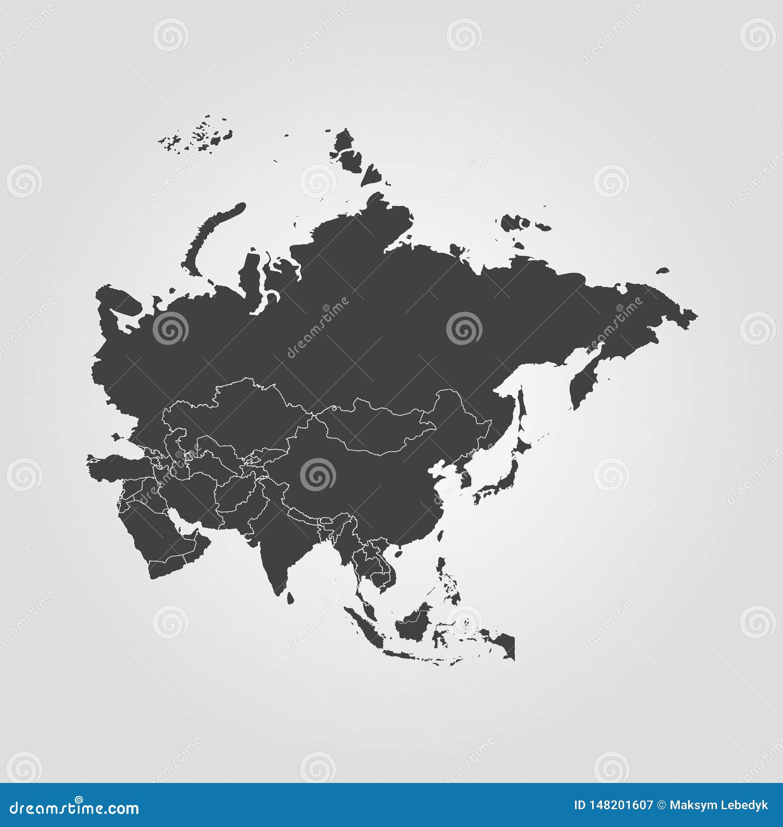 Map of Asia. Vector Illustration. World Map Stock Illustration ...