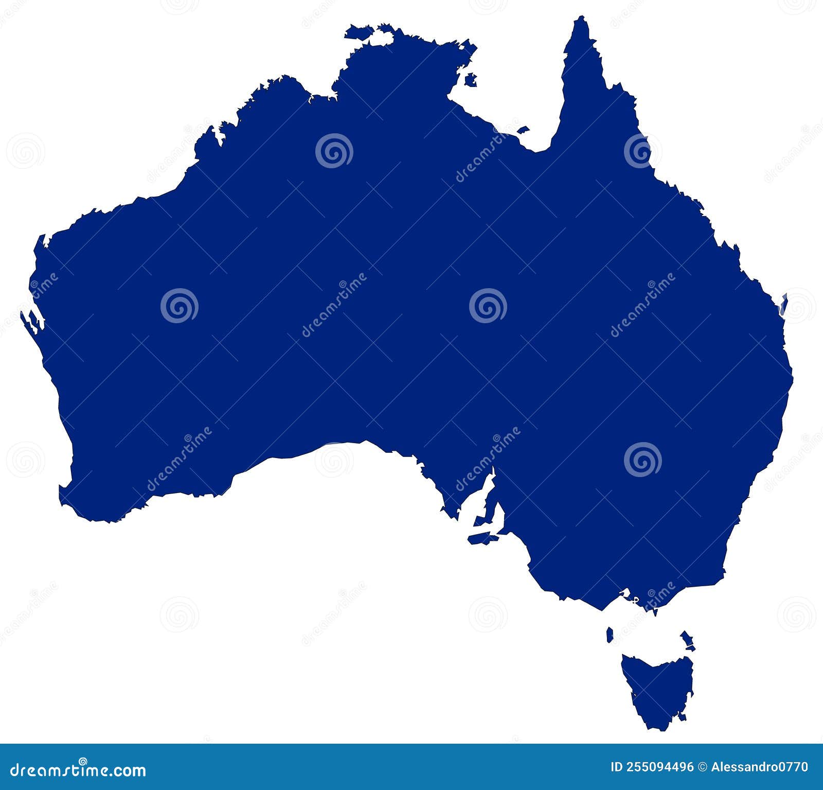 Map of Australia in blue stock illustration. Illustration of politics ...