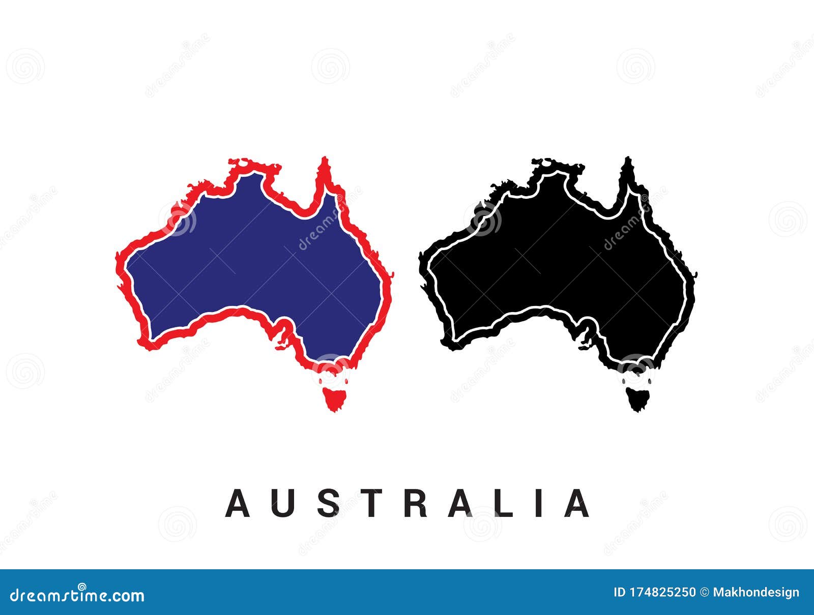 Australia Color Map With Regions Icon. Business Cartography Concept ...