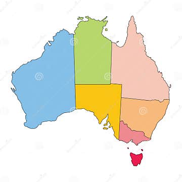 Map of Australia stock illustration. Illustration of isolated - 114364532
