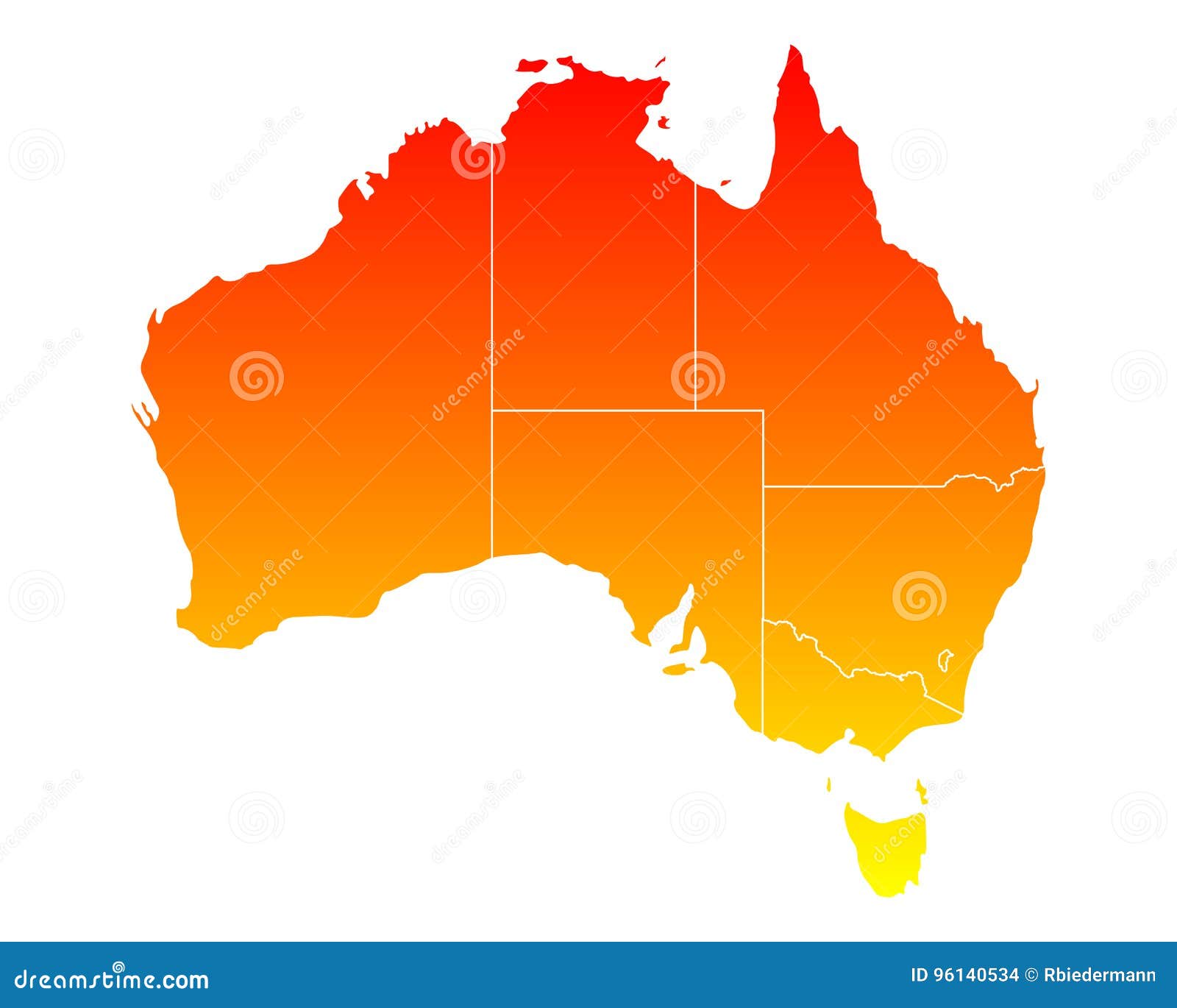 Map of Australia stock vector. Illustration of cartography - 96140534