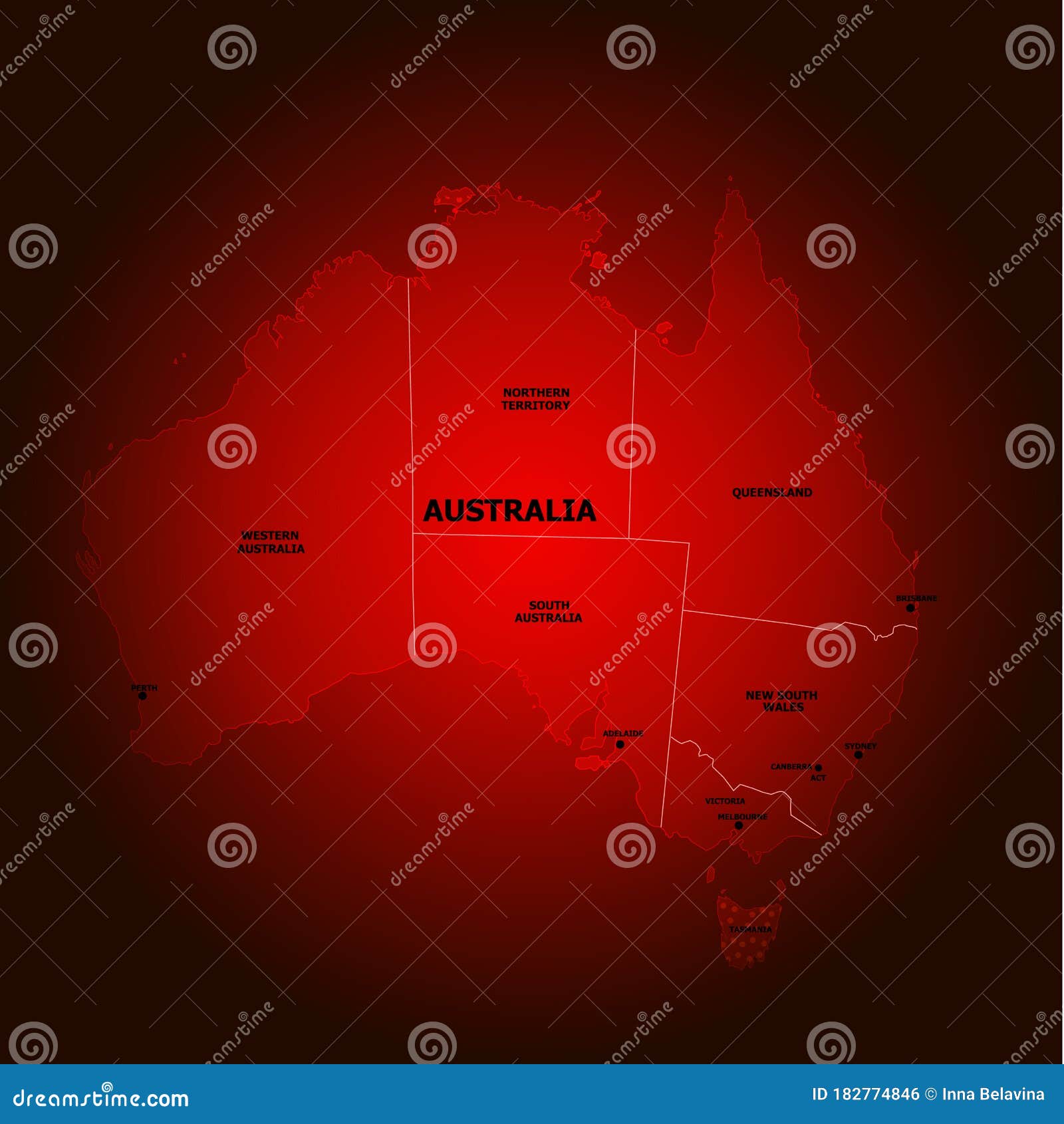 Map of Australia with Flag. Australian Infographic. Australian Map with ...