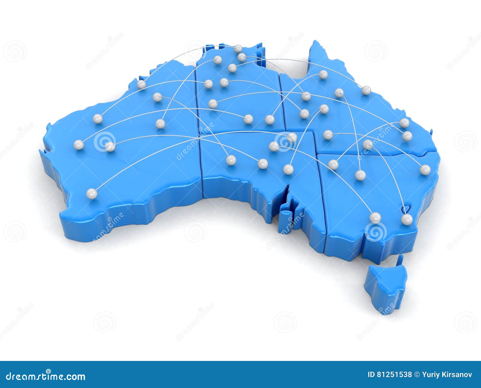 Map of Australia with Flight Paths Stock Illustration - Illustration of ...