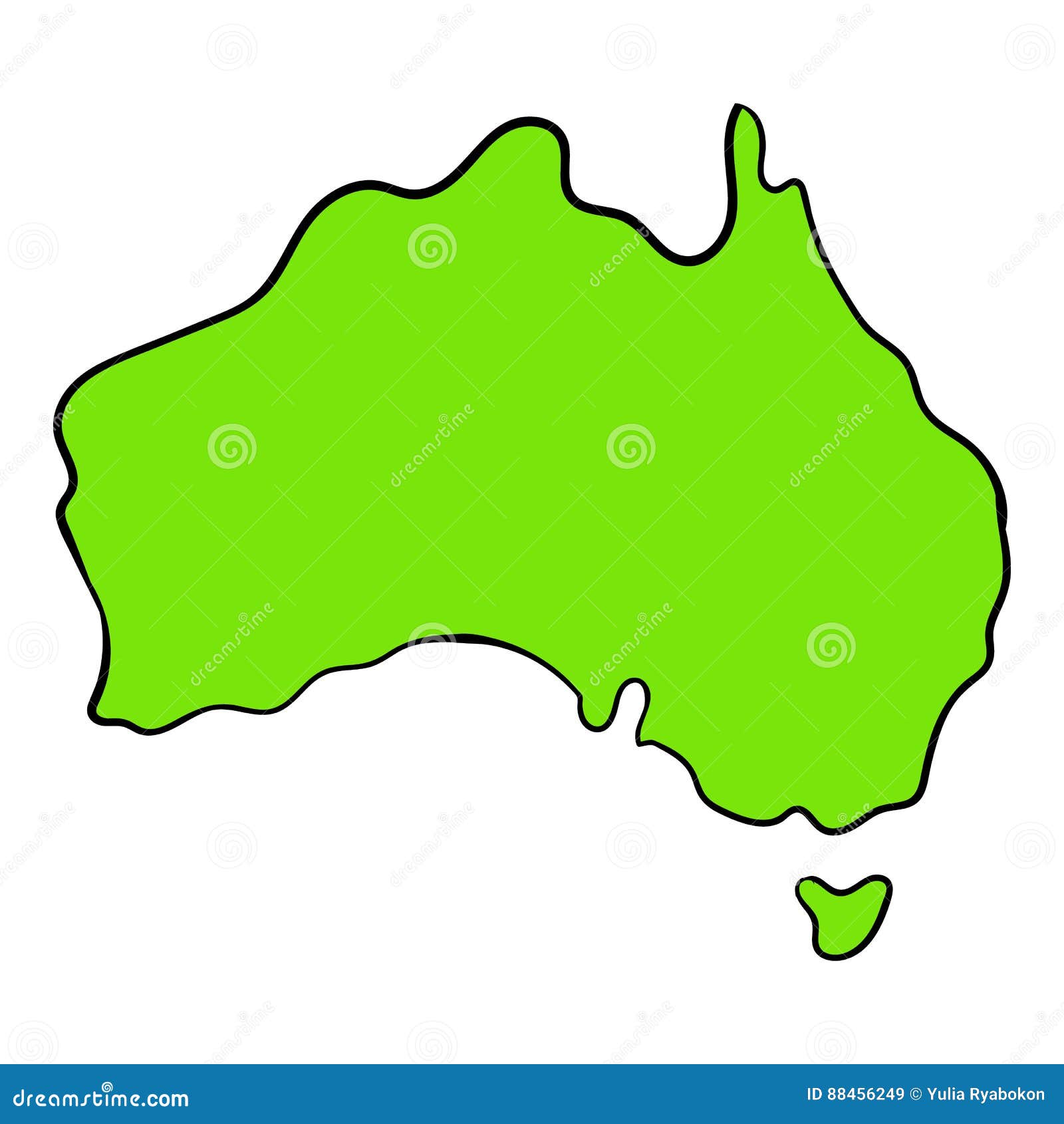 Map of Australia Icon Cartoon Stock Vector - Illustration of ...
