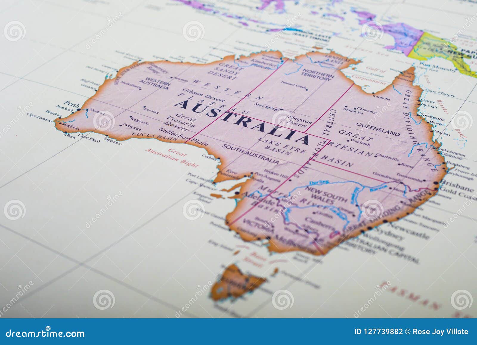 Map of Australia stock photo. Image of earth, globalization - 127739882