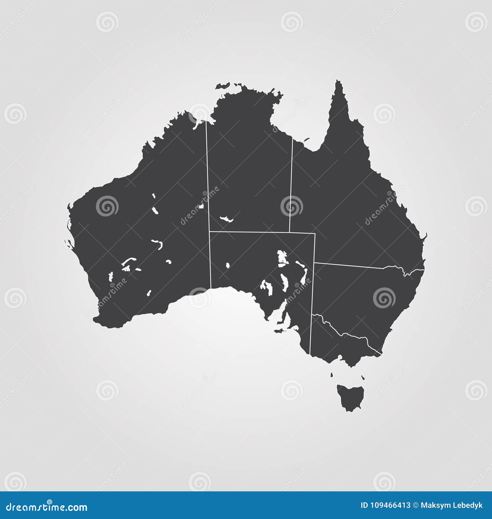 Map of Australia stock illustration. Illustration of kingdom - 109466413
