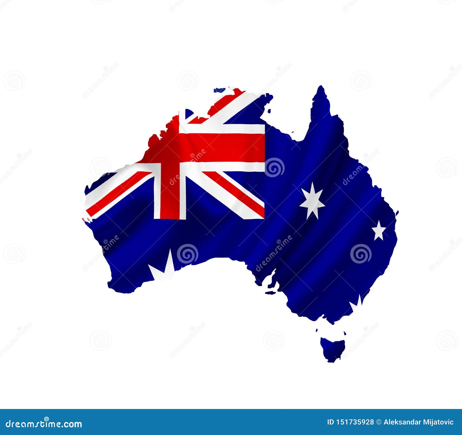Map Of Australia With Flag Background. Royalty-Free Stock Photography ...