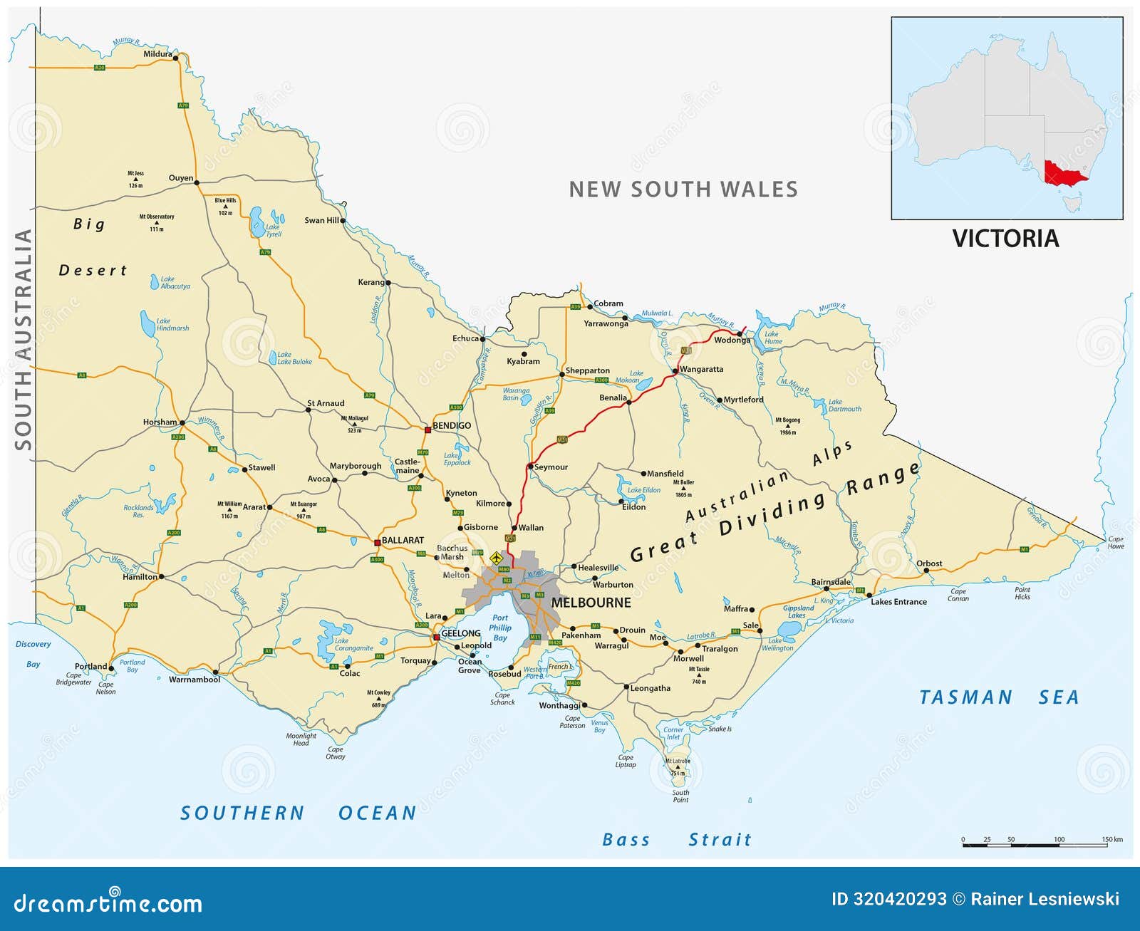 State Of Victoria Map On Transparent Background. Map State Of Victoria ...