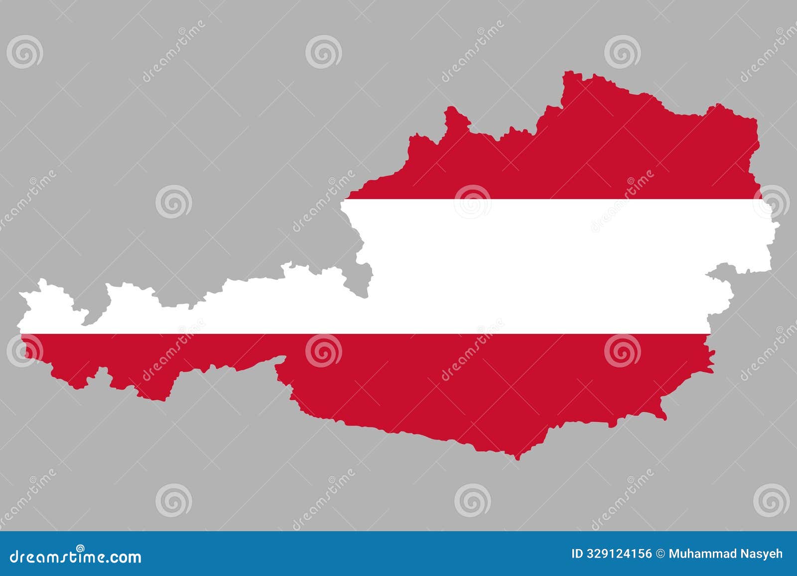 Map of Austria with Austrian Flag Colors. Editable and Scalable Eps ...