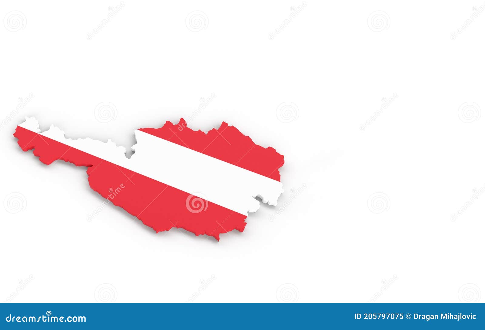 Map of Austria with Austrian Flag Stock Illustration - Illustration of ...