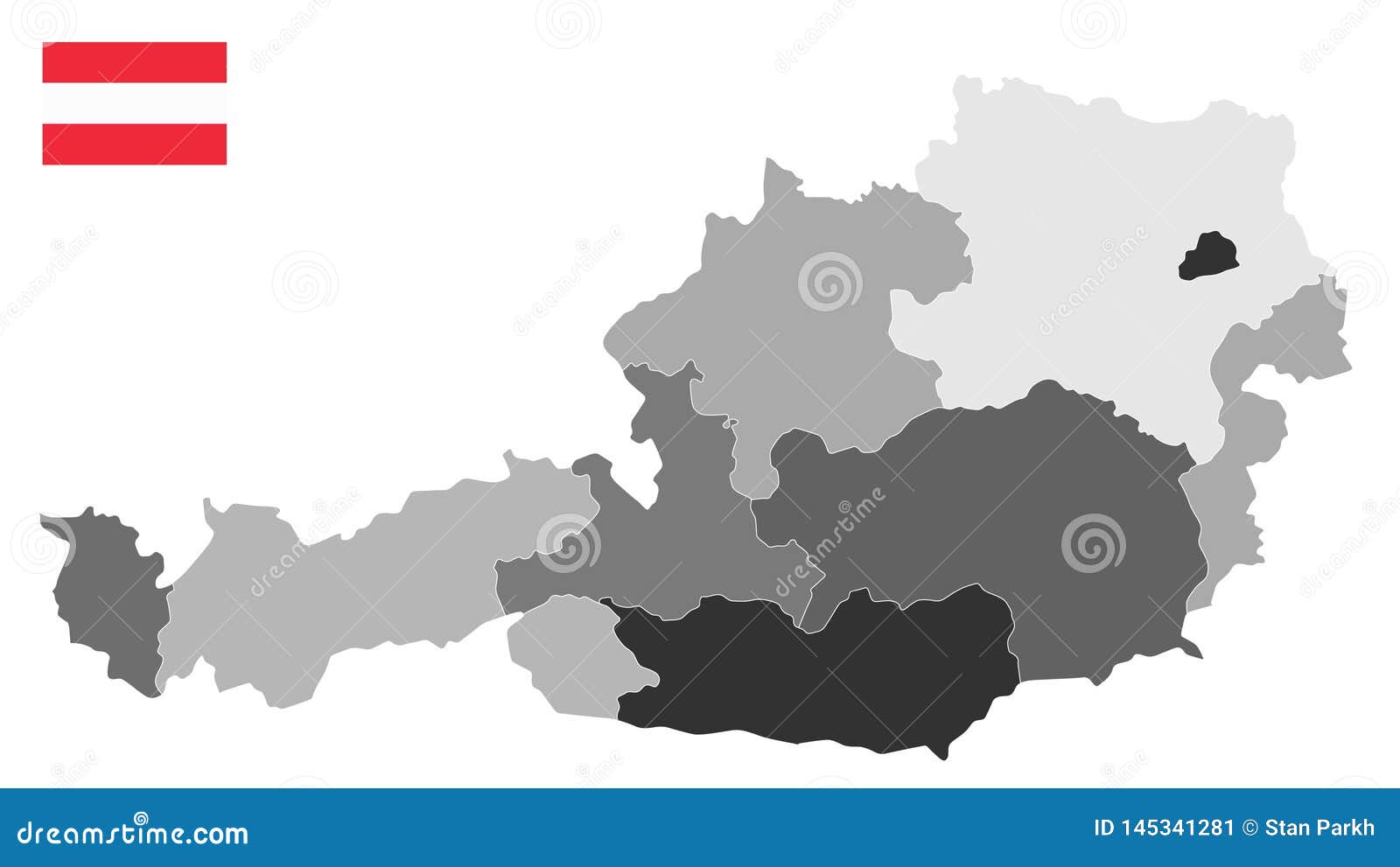 Map of Austria stock vector. Illustration of topographic - 145341281