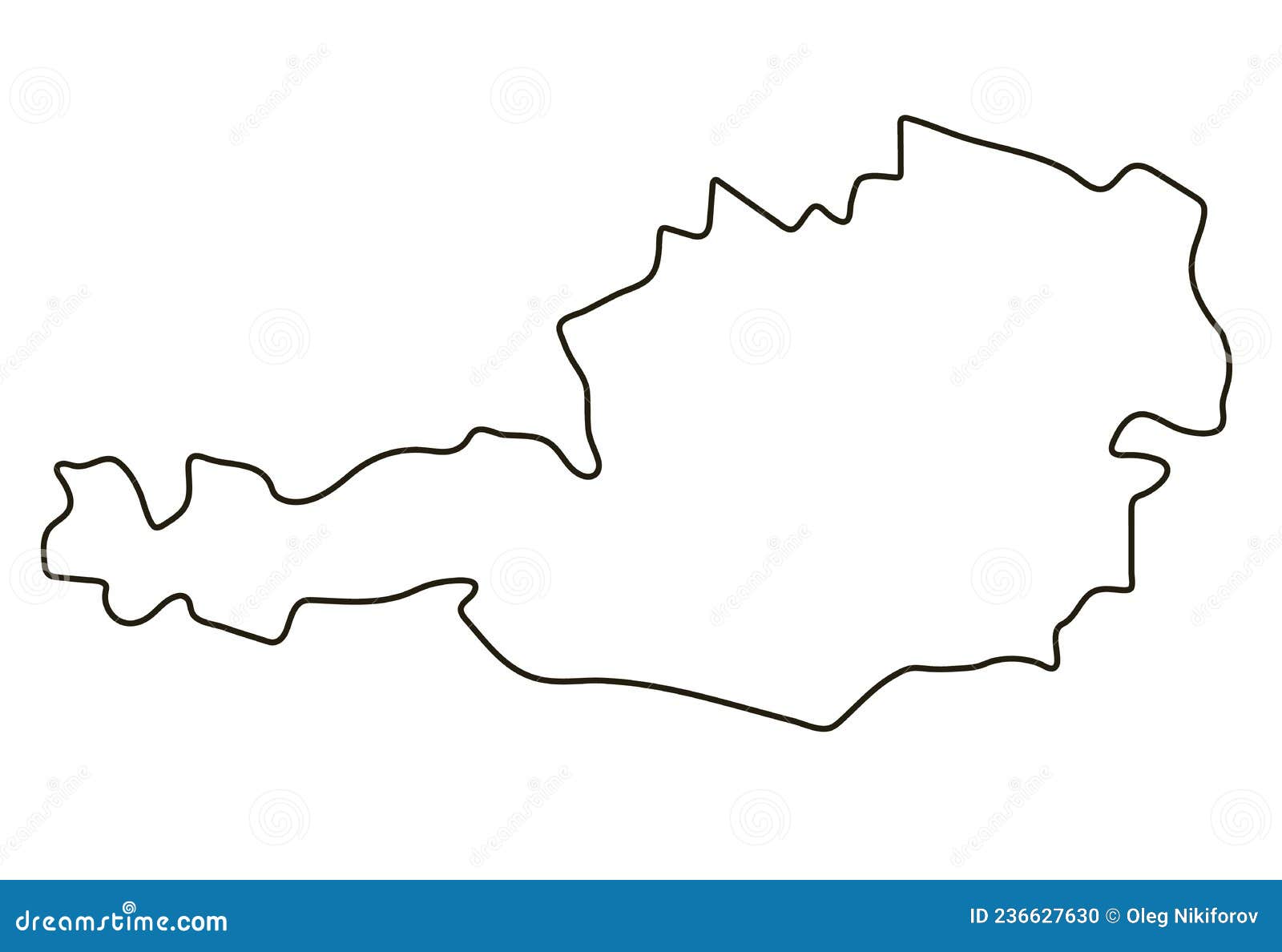 Austria Outline Map Cartoon Vector | CartoonDealer.com #105449357