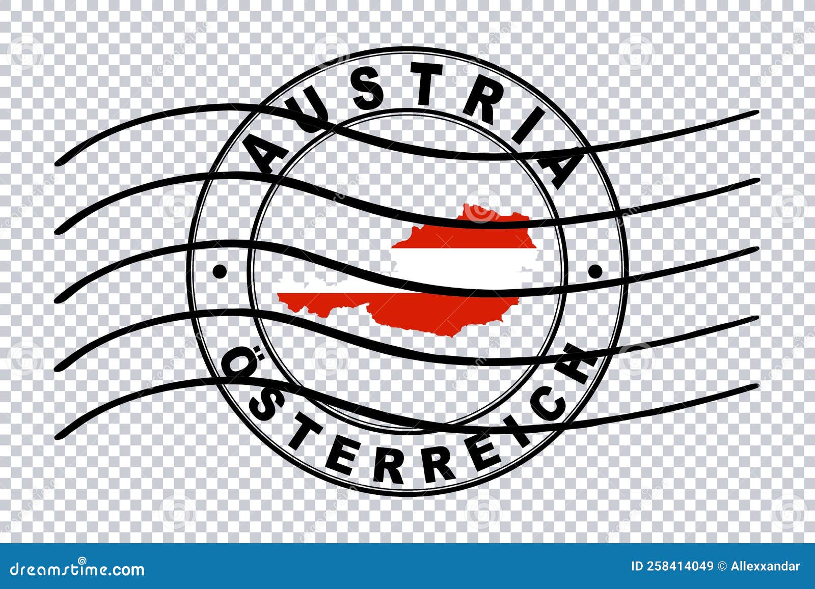 Map of Austria, Postal Passport Stamp, Travel Stamp Stock Illustration ...