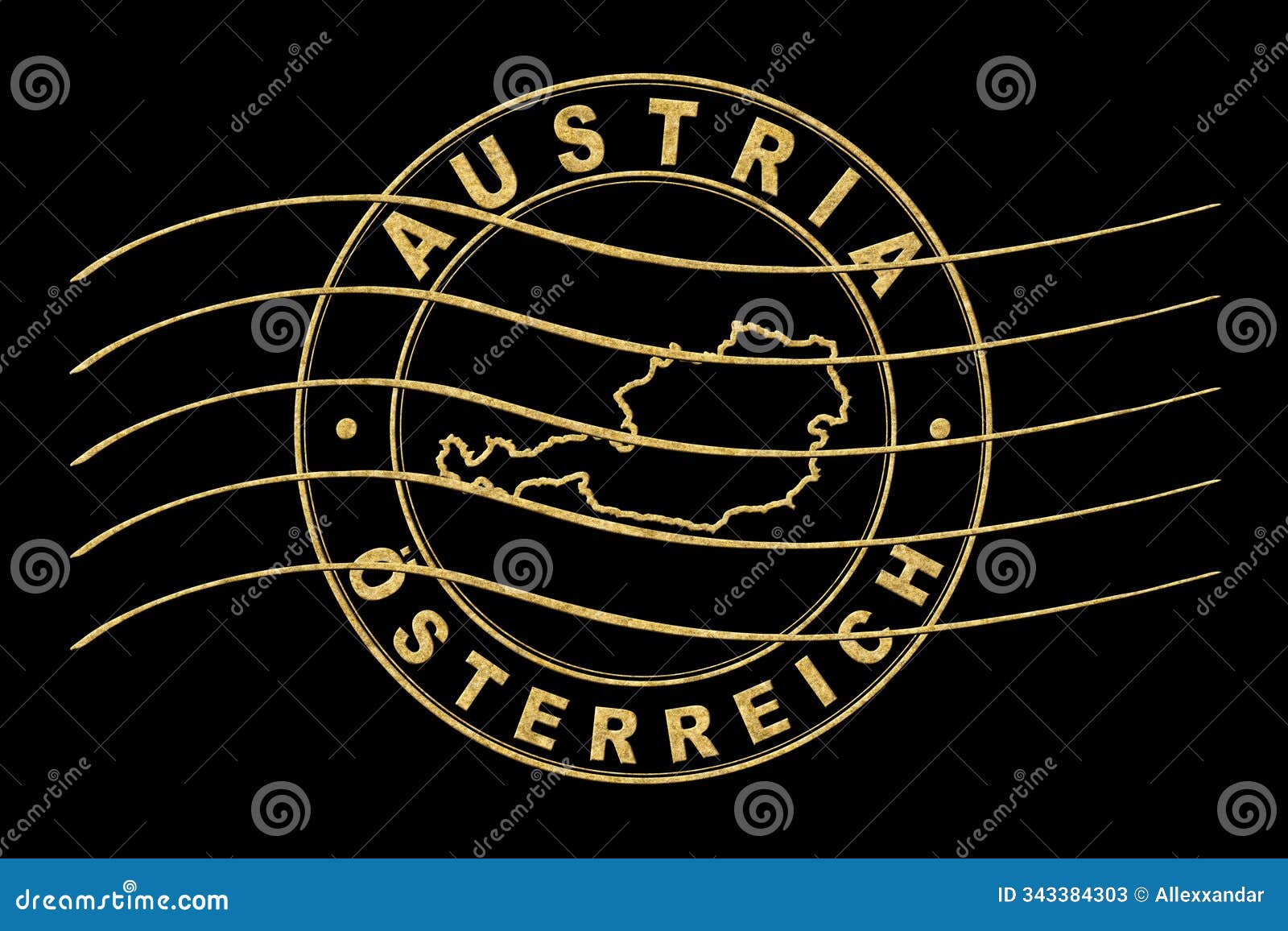 Map of Austria, Postal Passport Stamp, Travel Stamp Stock Illustration ...