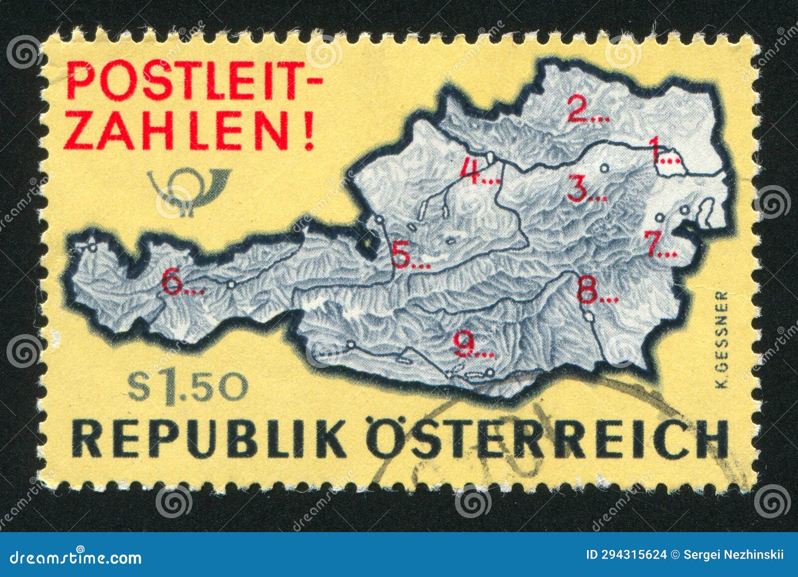 Map of Austria with Postal Zone Numbers Editorial Stock Image - Image ...