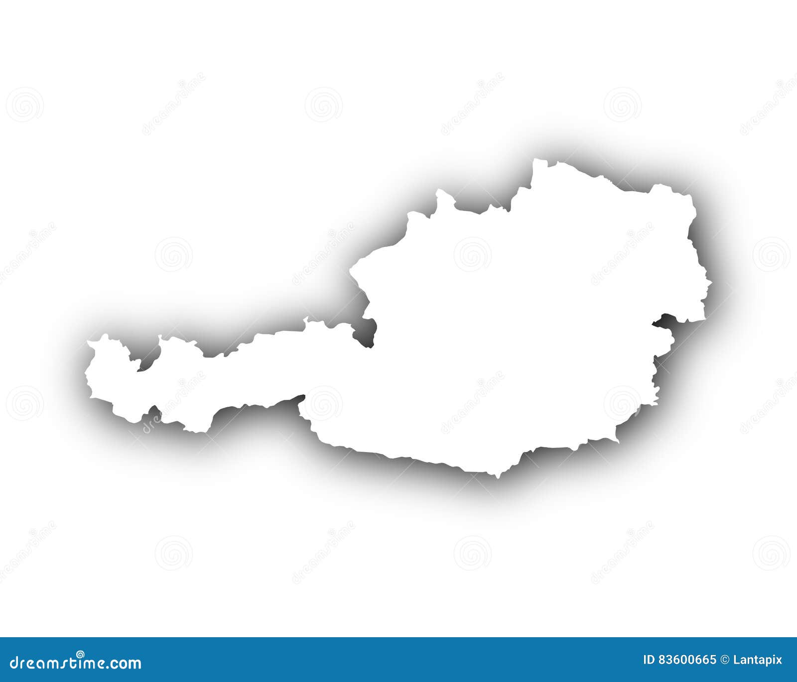 Austria Map With Shadow Stock Photography | CartoonDealer.com #4092200