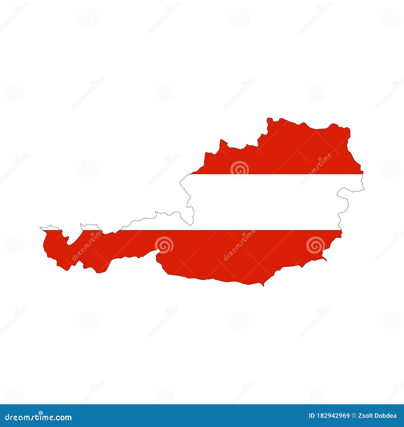 Map of Austria. Vector Design Isolated on White Background Stock Vector ...