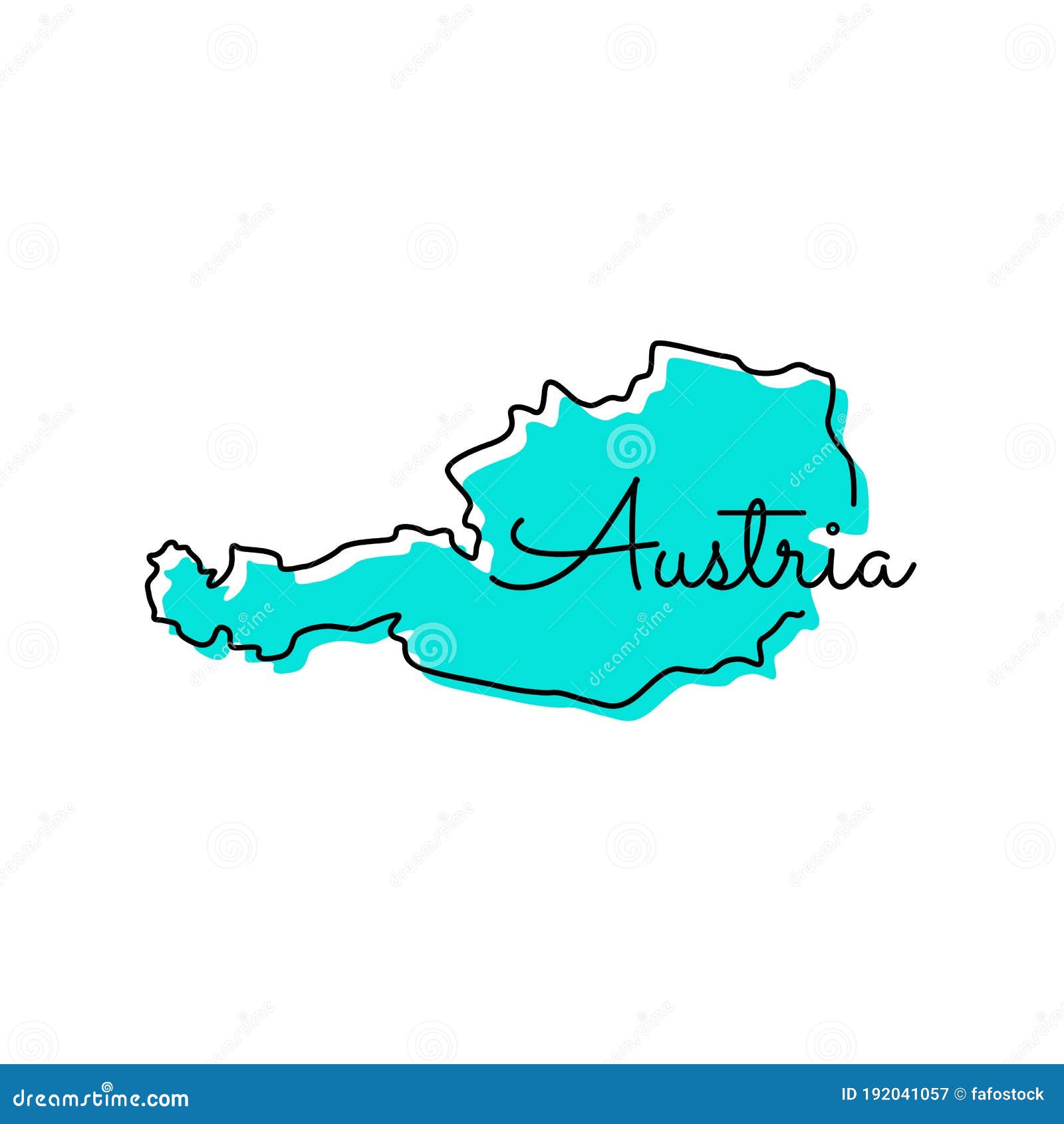 Map of Austria Vector Design Template. Stock Vector - Illustration of ...