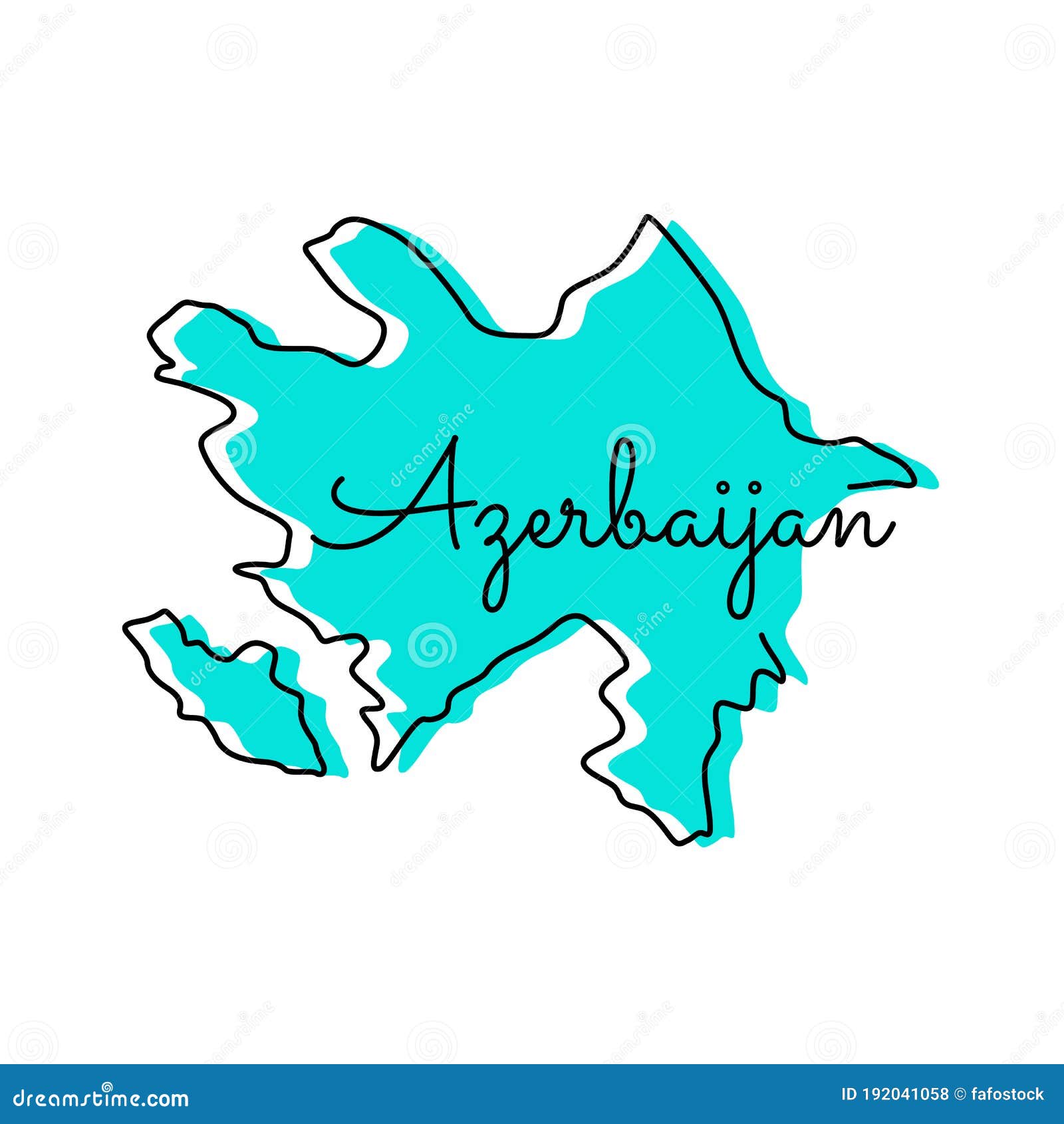 AZERBAIJAN. Map Of AZERBAIJAN Vector Silhouette. | CartoonDealer.com ...