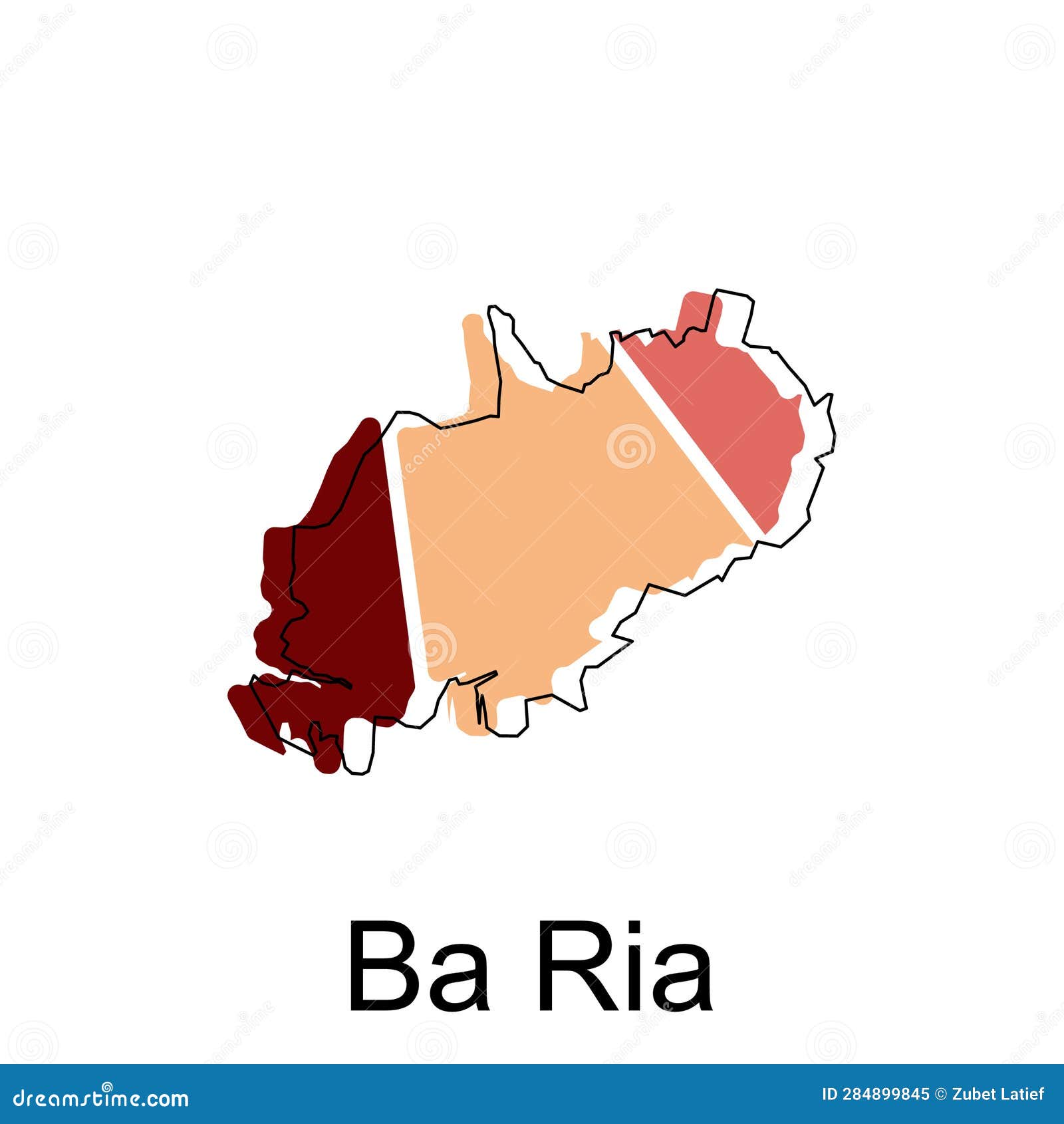 Map of Ba Ria Geometric Vector Design Template,suitable for Your ...