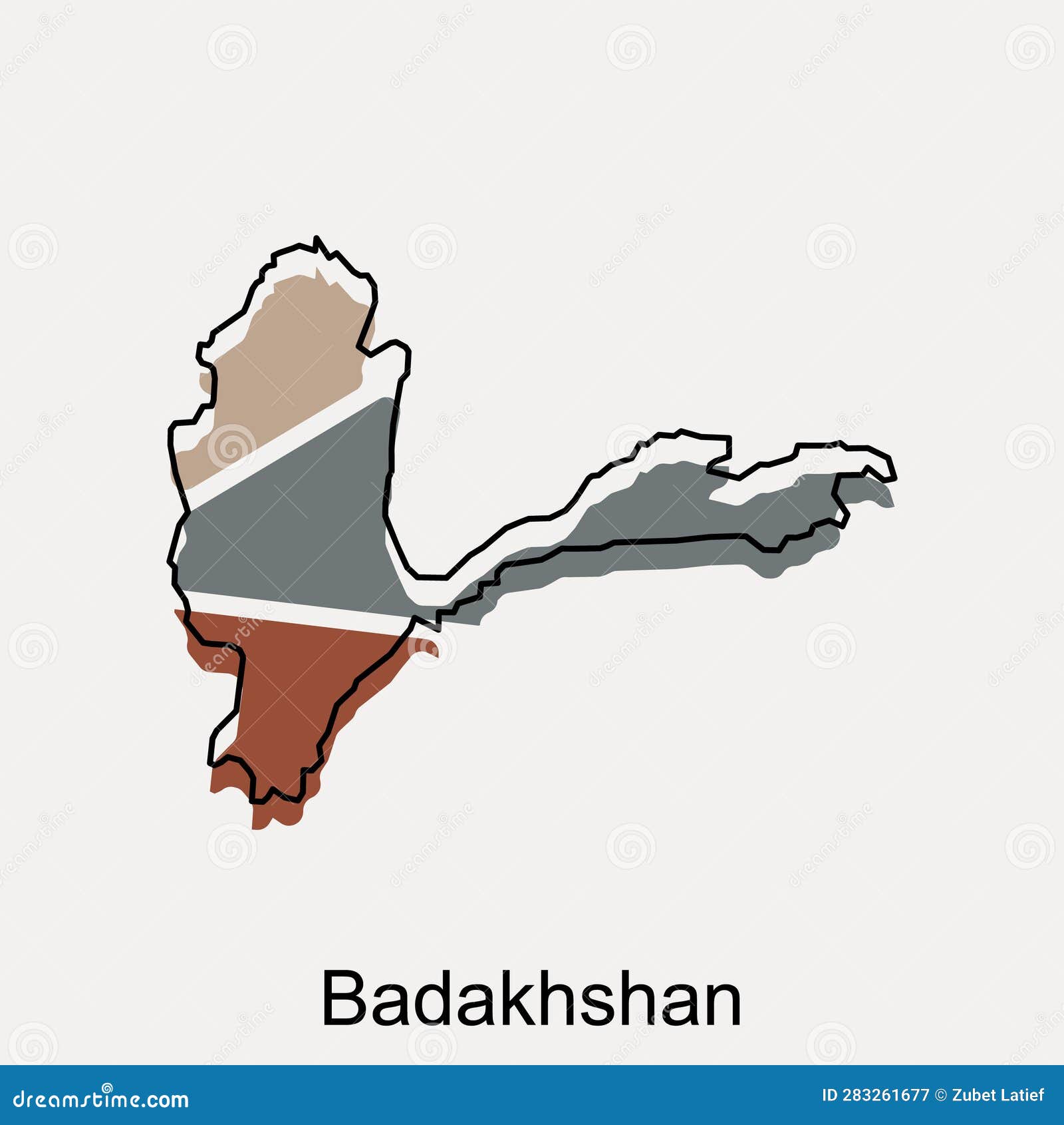 Map Of Badakhshan Modern Geometric Logo, Abstract, Designs Concept ...