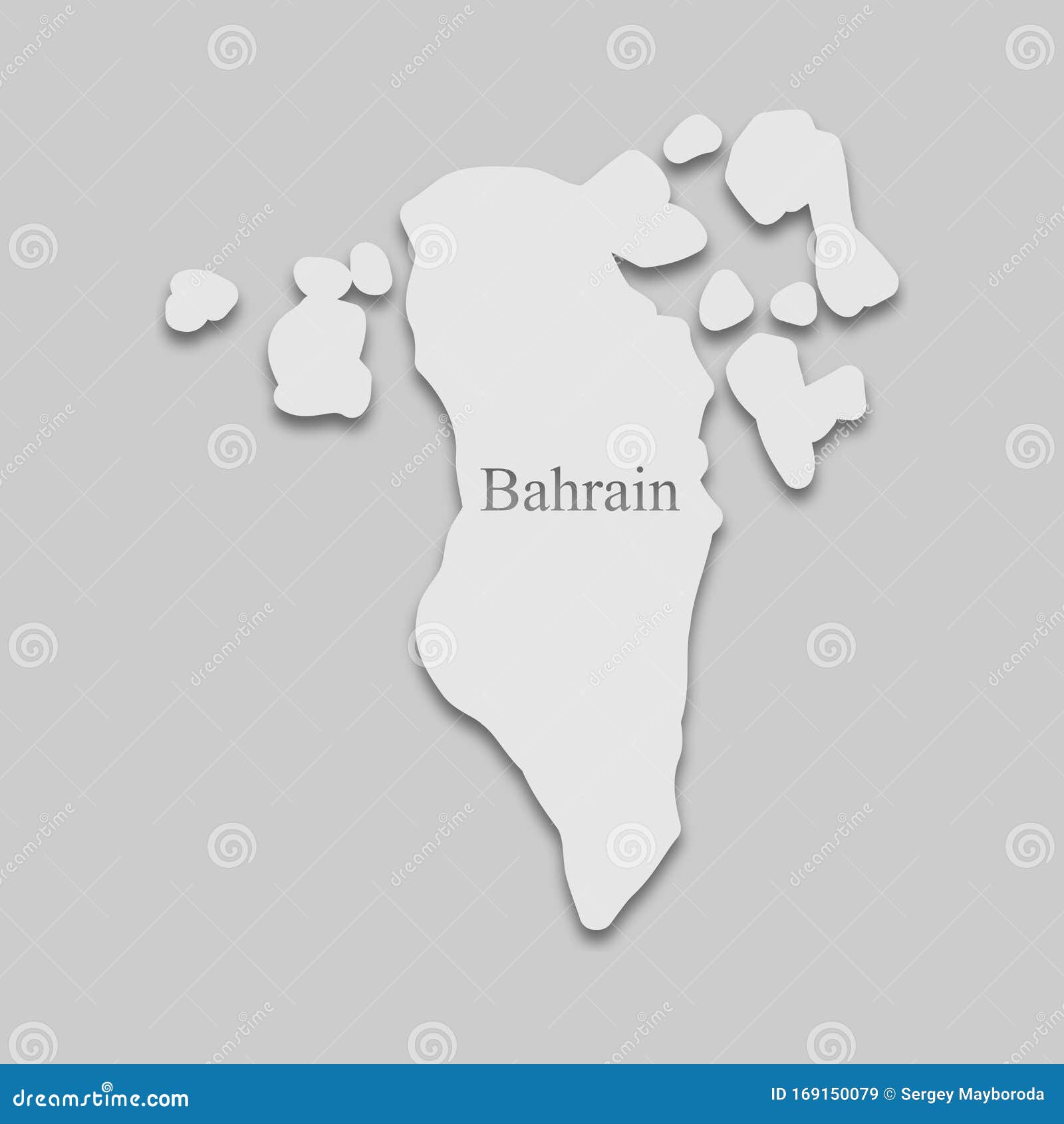 Map of Bahrain stock vector. Illustration of symbol - 169150079