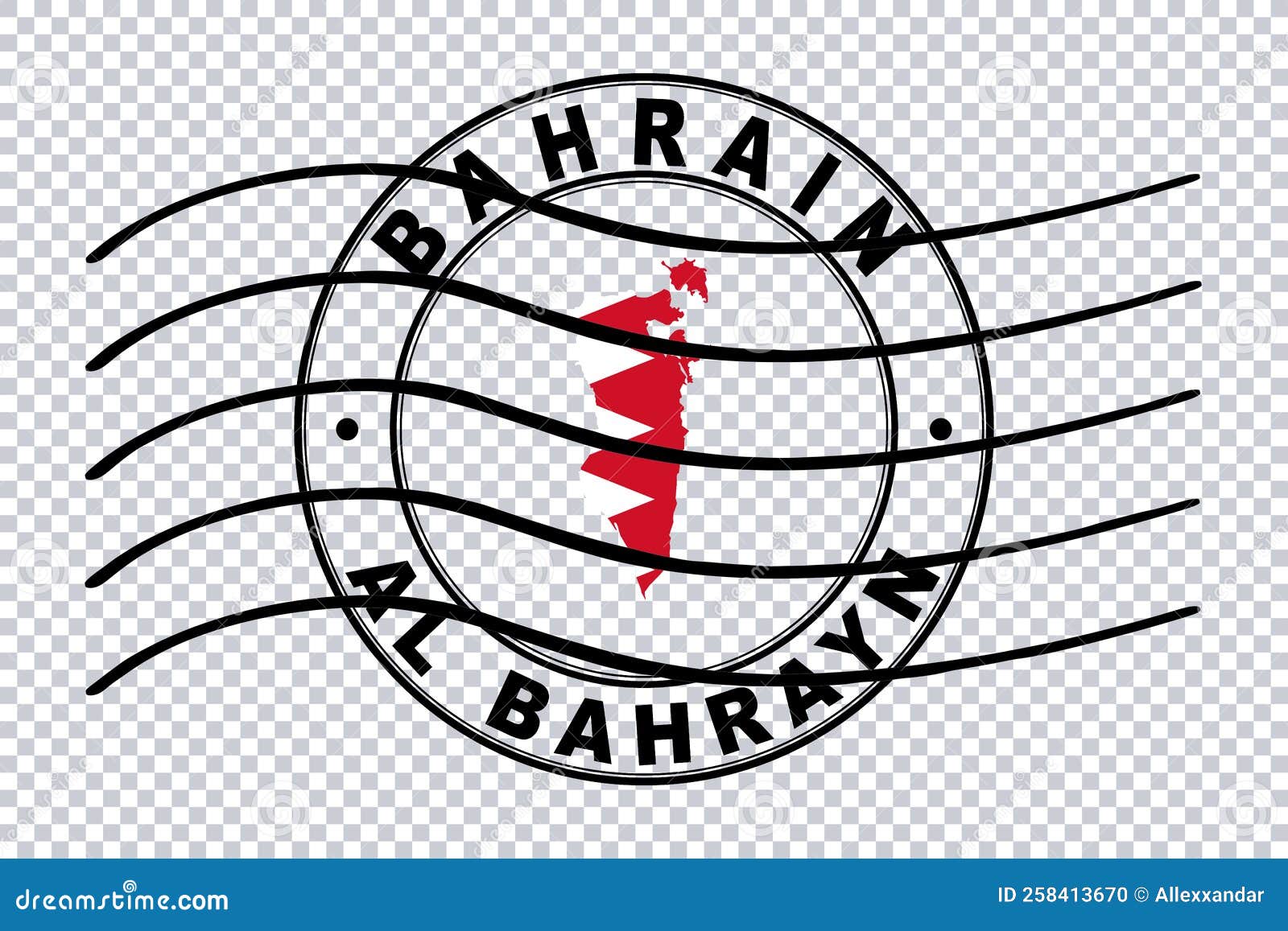 Map of Bahrain, Postal Passport Stamp, Travel Stamp Stock Illustration ...