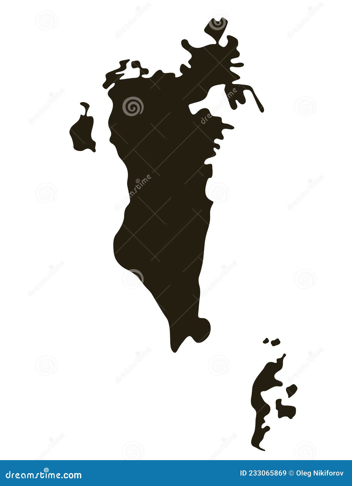 Map of Bahrain. Solid Black Map Vector Illustration Stock Vector ...