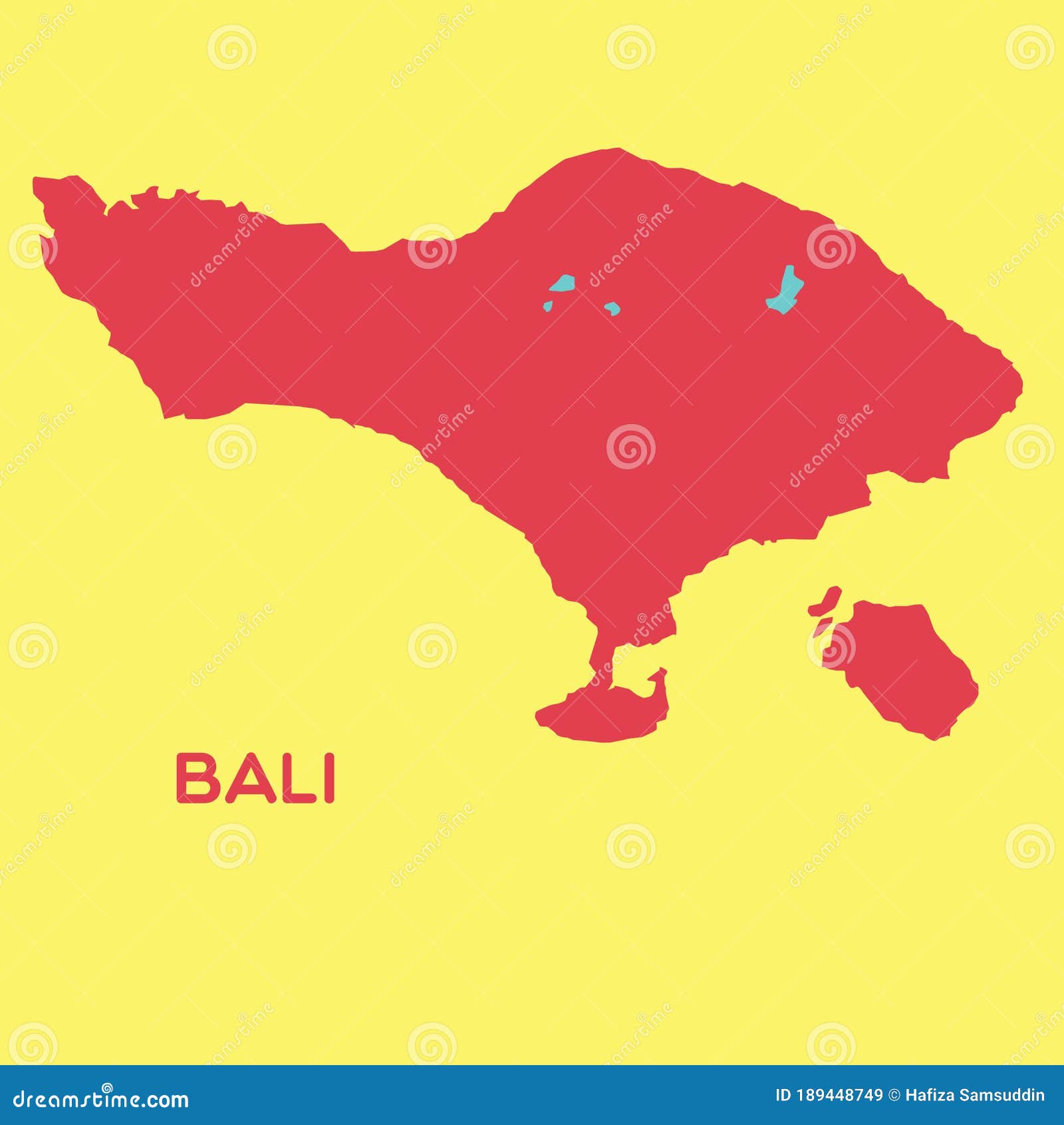 Map of Bali. Vector Illustration Decorative Design Stock Vector ...