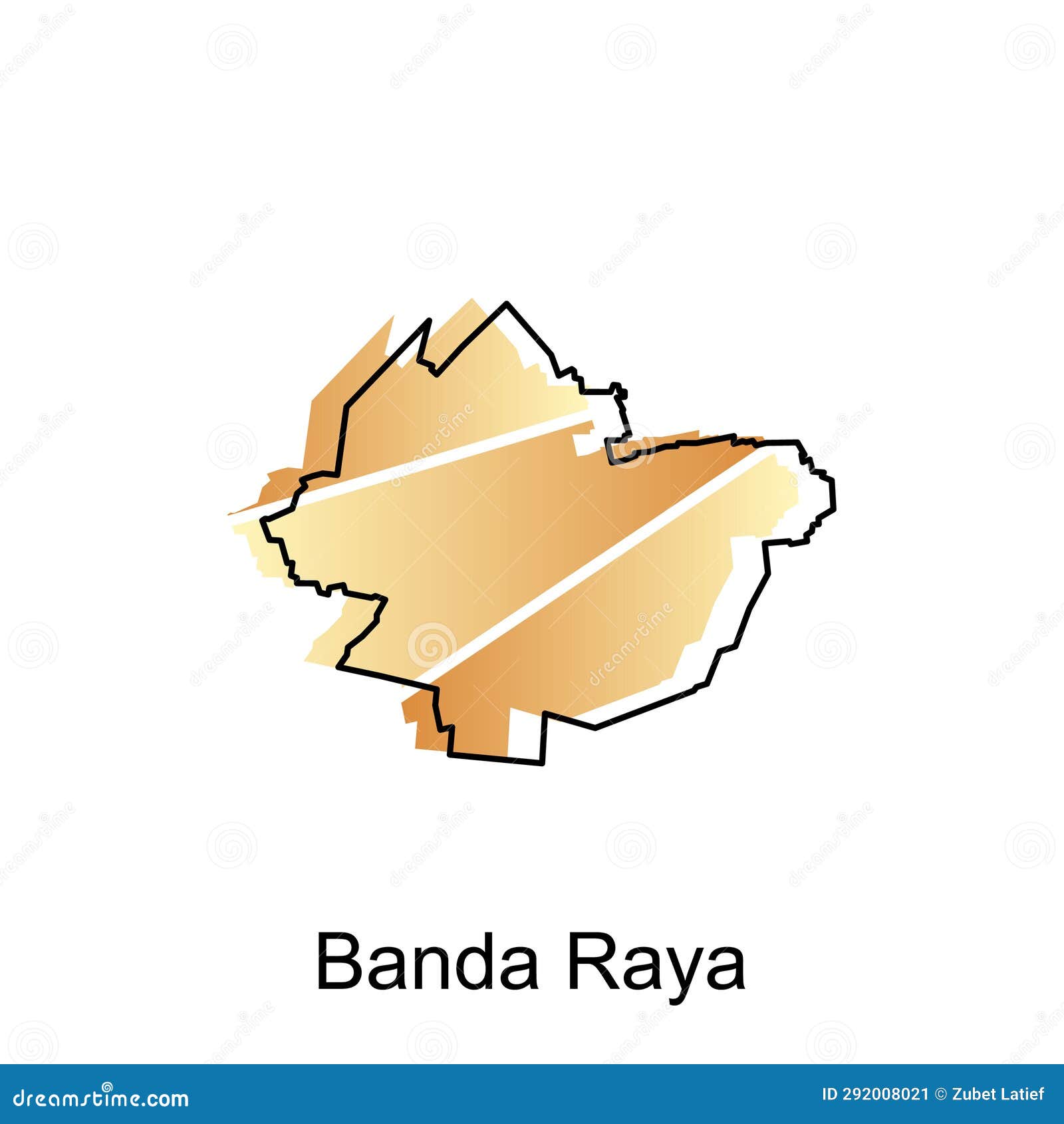 Map of Banda Raya City Illustration Design Abstract, Designs Concept ...