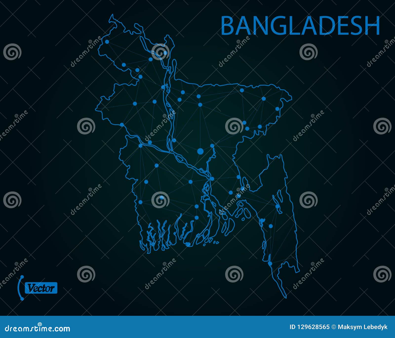 Map Of Bangladesh. Vector Illustration. World Map Royalty-Free Cartoon ...