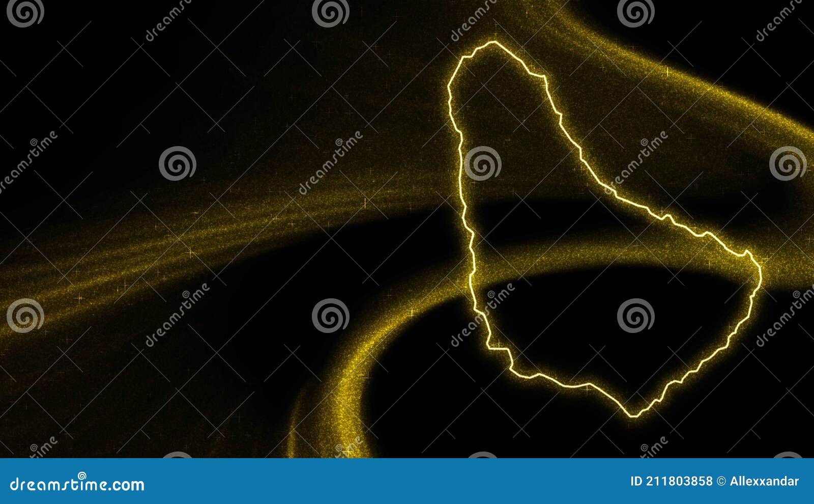 Map of Barbados, Gold Glitter Map Stock Illustration - Illustration of ...