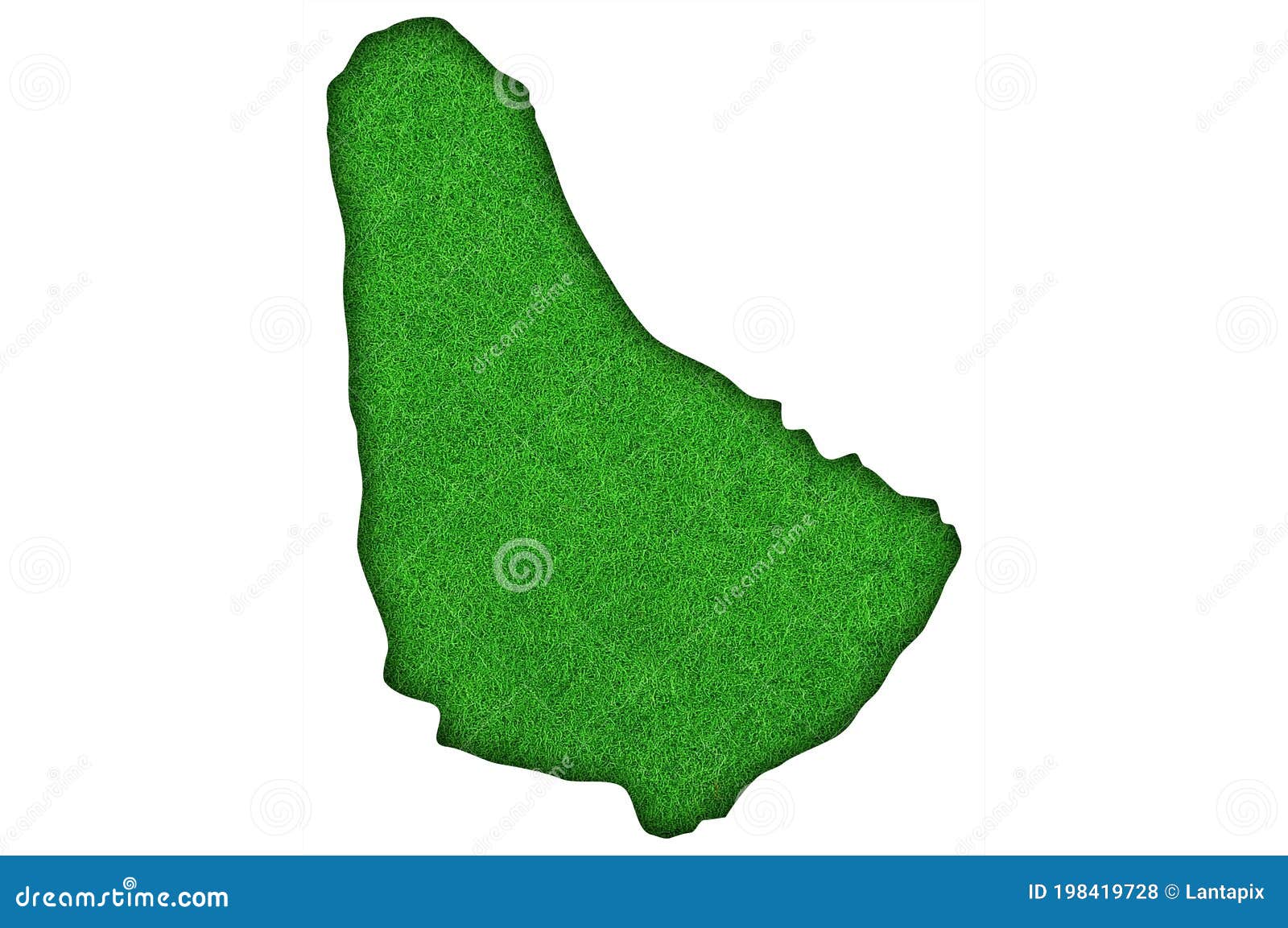 Green Map Of Barbados With Outline Vector Design Template. Editable ...