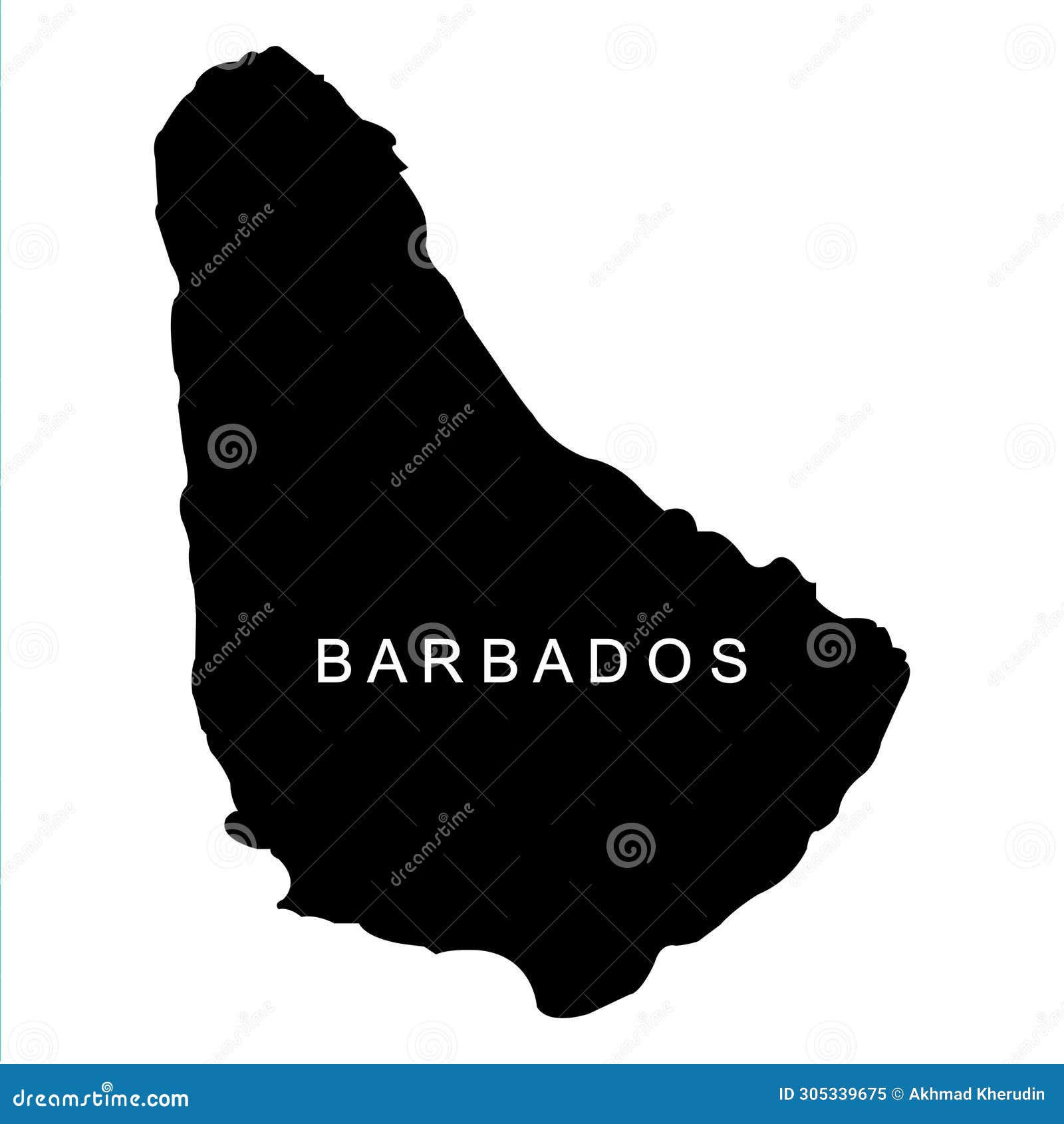 Map of Barbados stock illustration. Illustration of white - 305339675